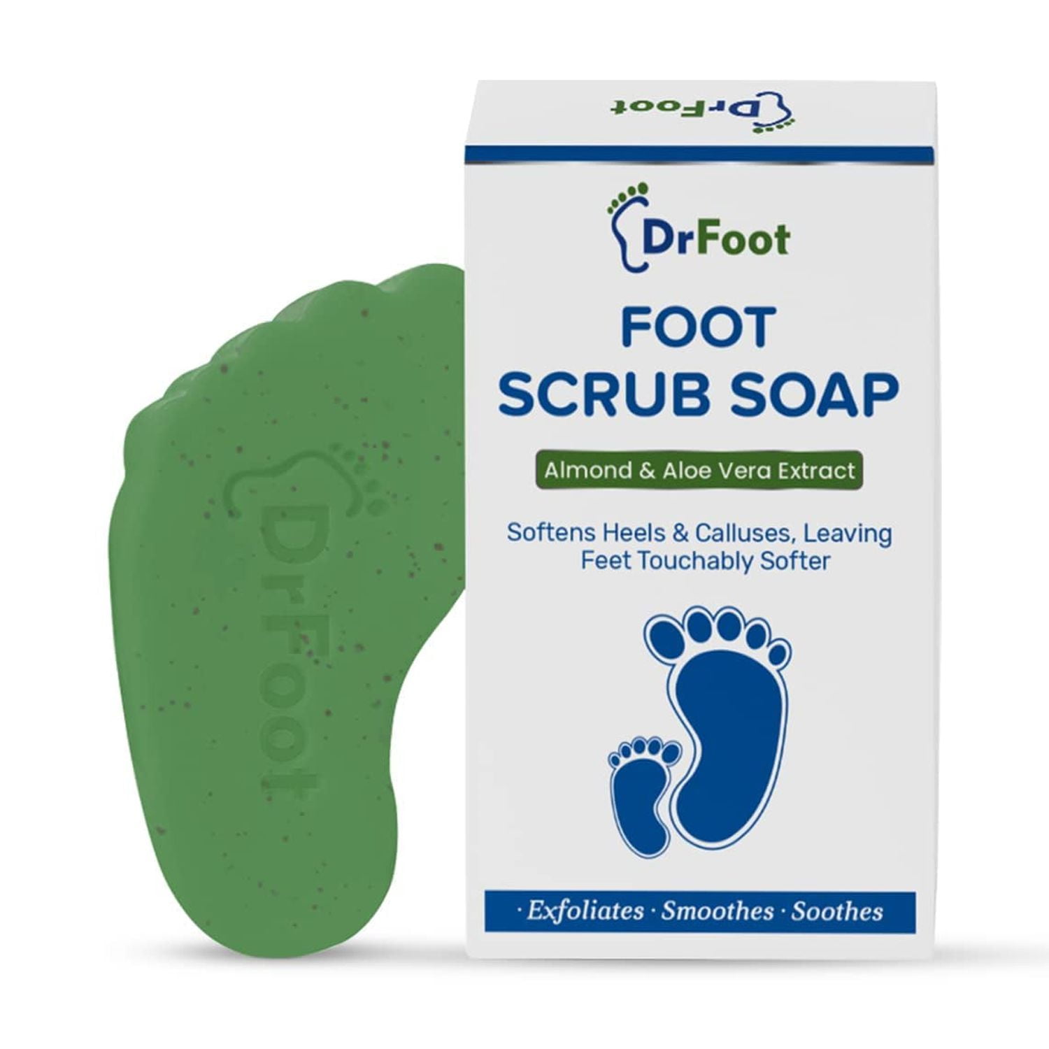 Dr Foot Foot Scrub Soap Repair Dry Cracked Heels – 100gm (Pack of 2 ...