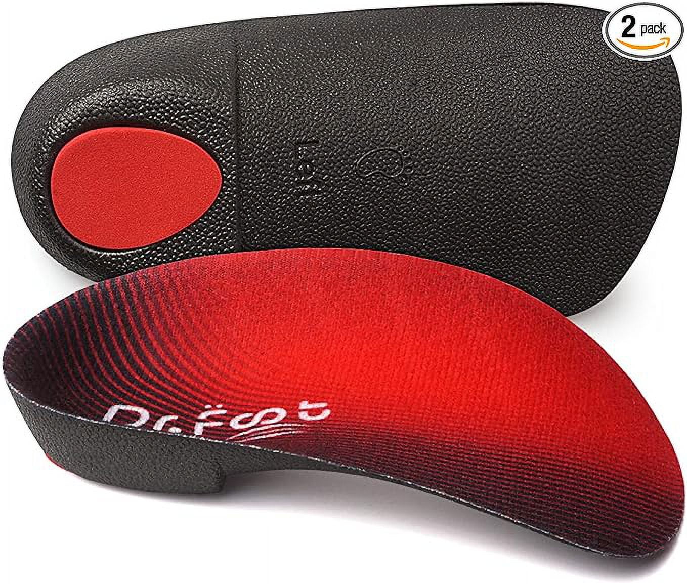 Dr. Foot's 3/4 Length Orthotic Insoles, High Arch Support Inserts for ...