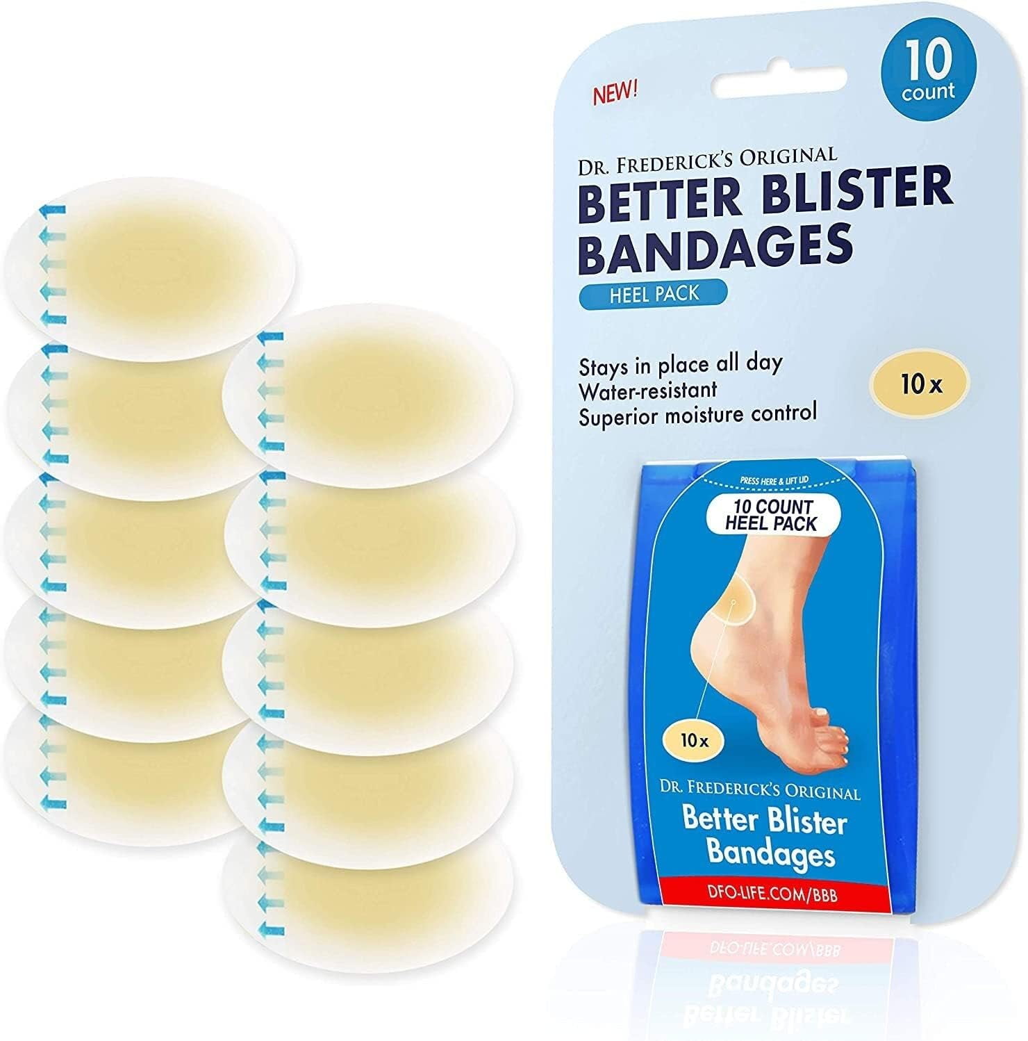 Dr. Frederick's Original Blister BandAid - 10ct Water-Resistant ...
