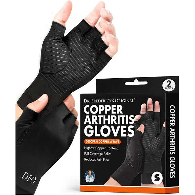 Dr. Frederick's Copper Arthritis Gloves - Small - For Computer Typing ...