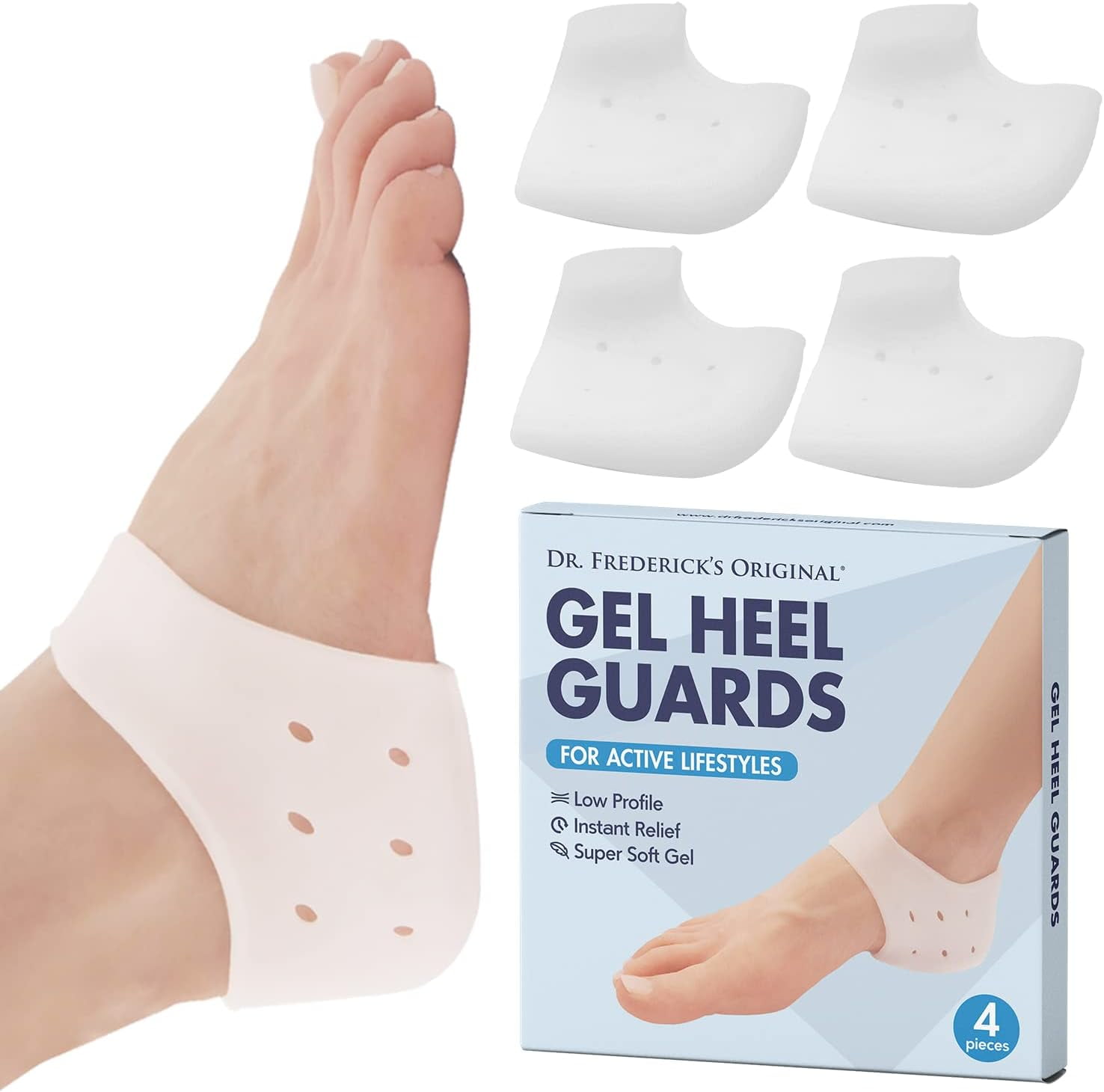 Dr. Frederick's Original Gel Heel Guards - 4 ct - Soft Heel Protectors ...