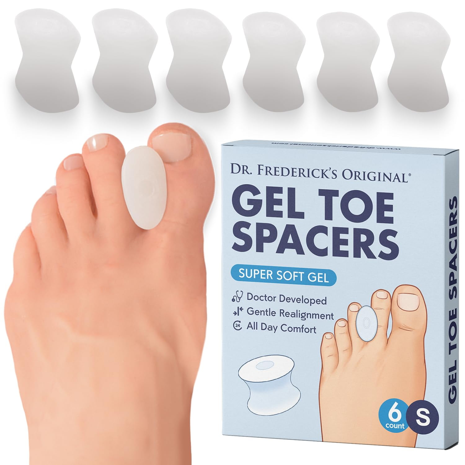 Dr. Frederick's Original Gel Toe Separators / Spacers - 6 ct ...