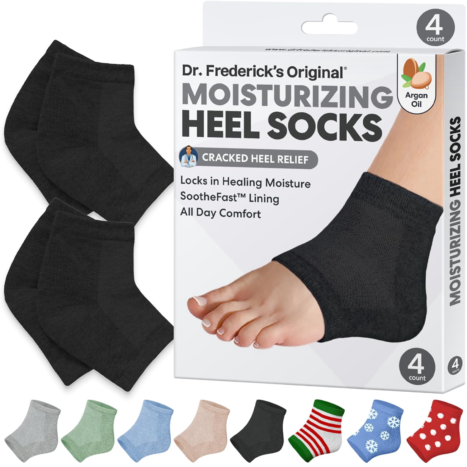 Dr. Frederick's Original Moisturizing Heel Socks for Cracked Heel ...