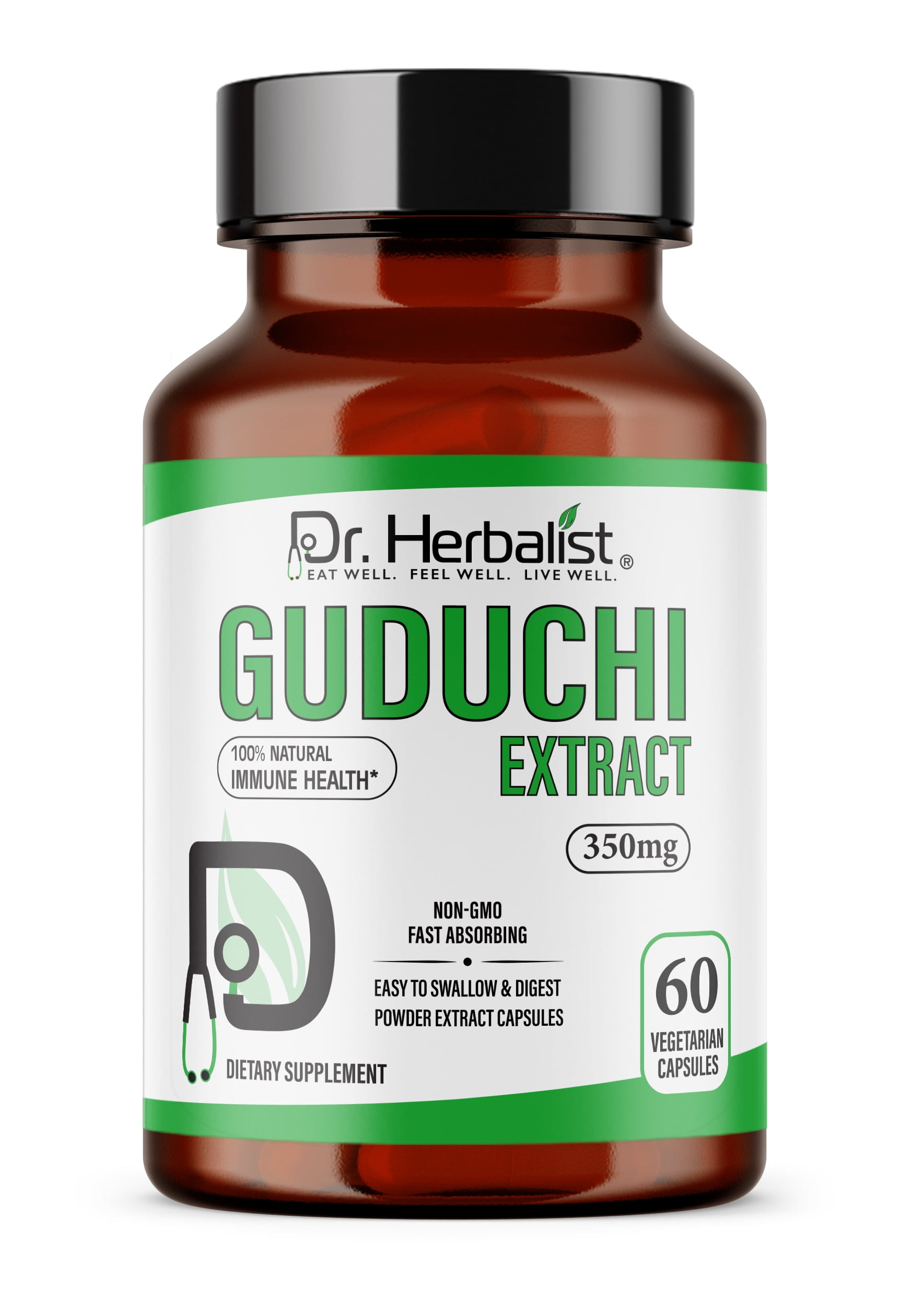 Dr. Herbalist Guduchi Extract 350mg - 60 Capsules| Non-GMO | Fasting ...