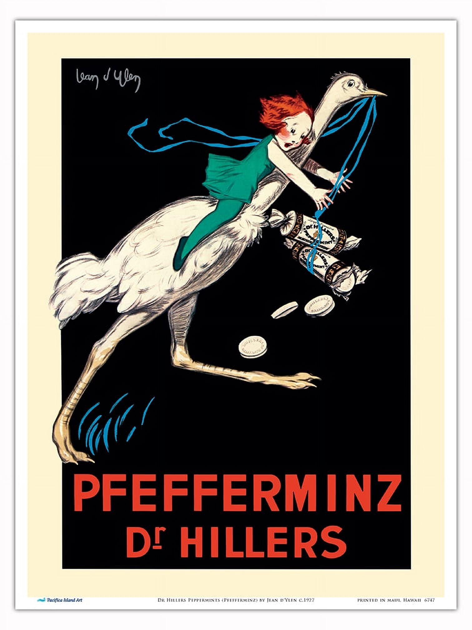 Dr Hillers Peppermints (Pfefferminz) - Vintage German Advertising ...