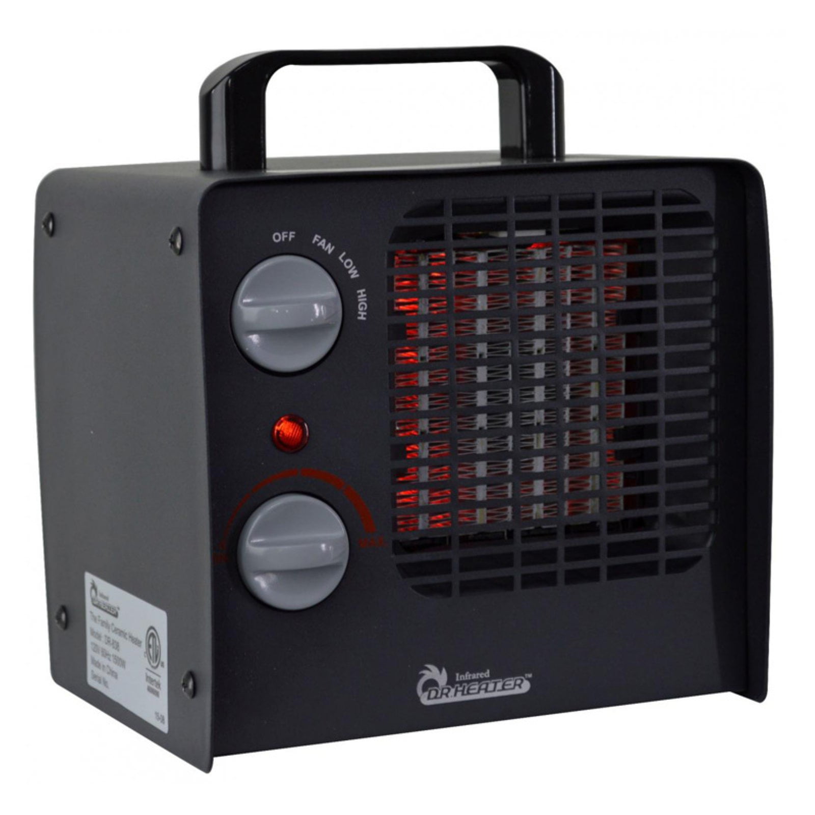 Dr. Infrared Heater DR-838 Family Red Ceramic Space Heater with ...