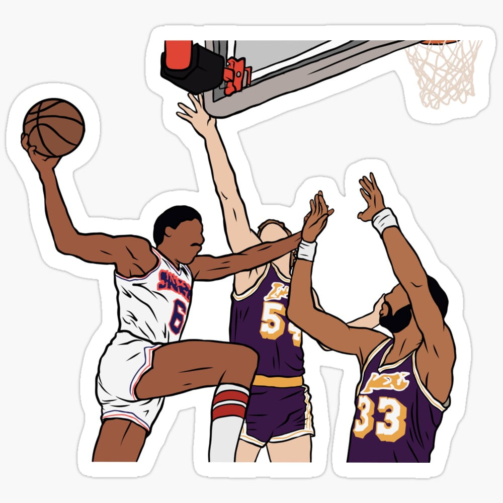 Dr. J Iconic Reverse Layup Sticker Phone Decal Water Bottle Stickers ...
