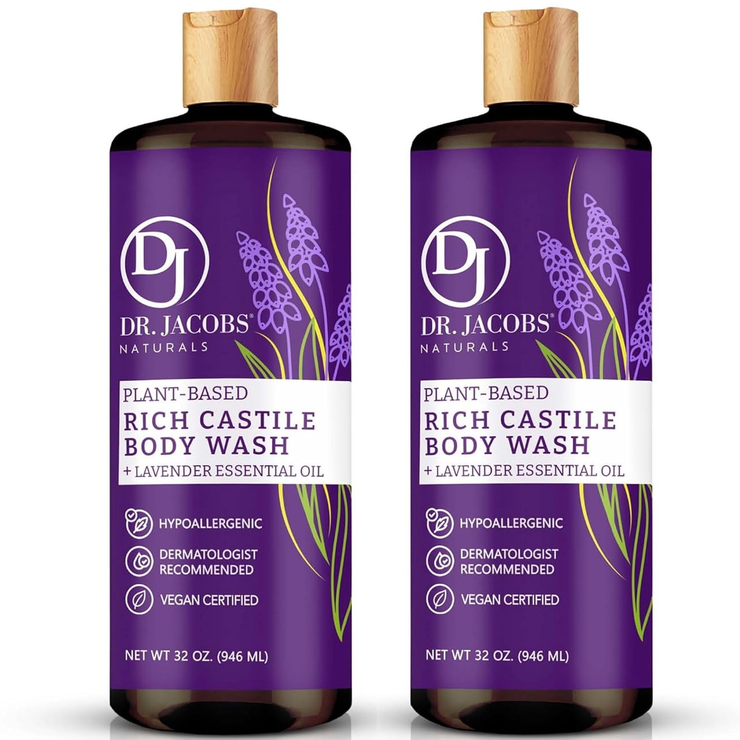 Dr Jacobs Naturals Castile Soap Body Wash Plant Based Liquid Soap ...