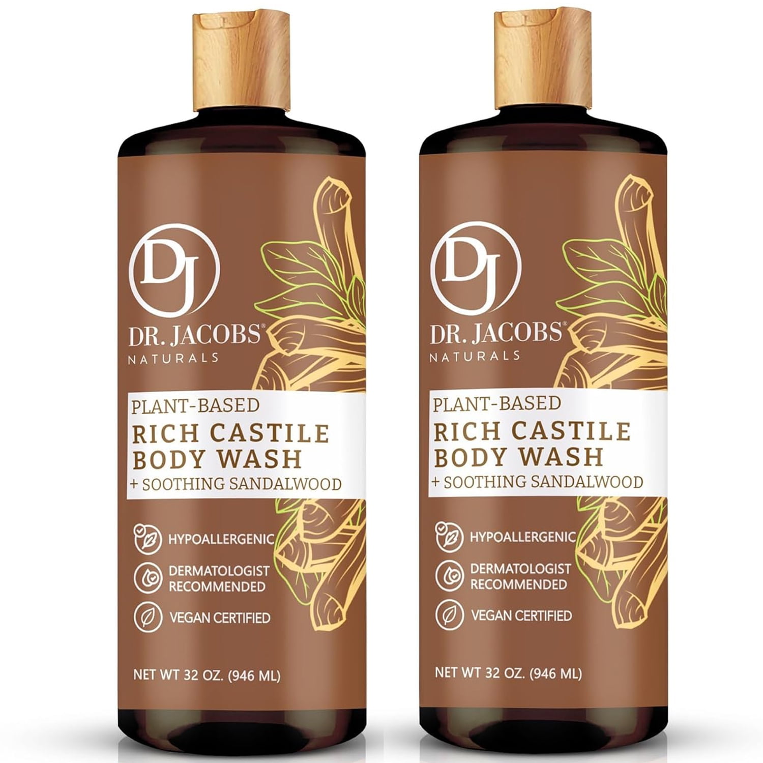 Dr Jacobs Naturals Castile Soap Body Wash Plant Based Liquid Soap ...
