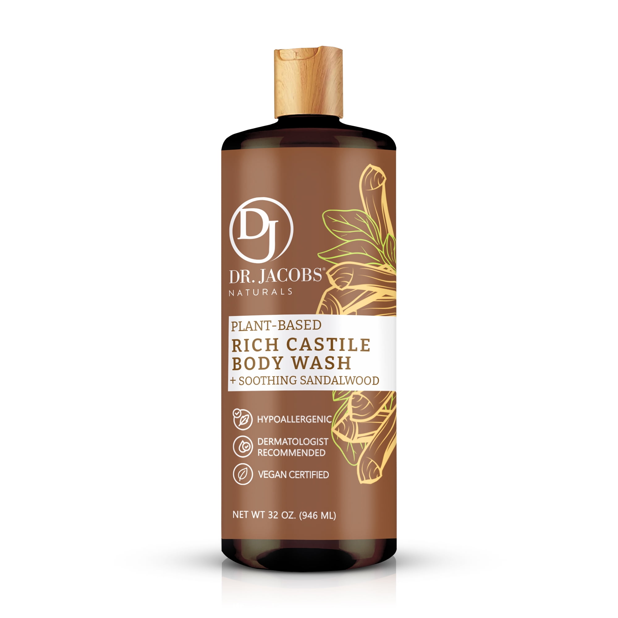 Dr Jacobs Naturals Castile Soap Body Wash Plant Based Liquid Soap ...