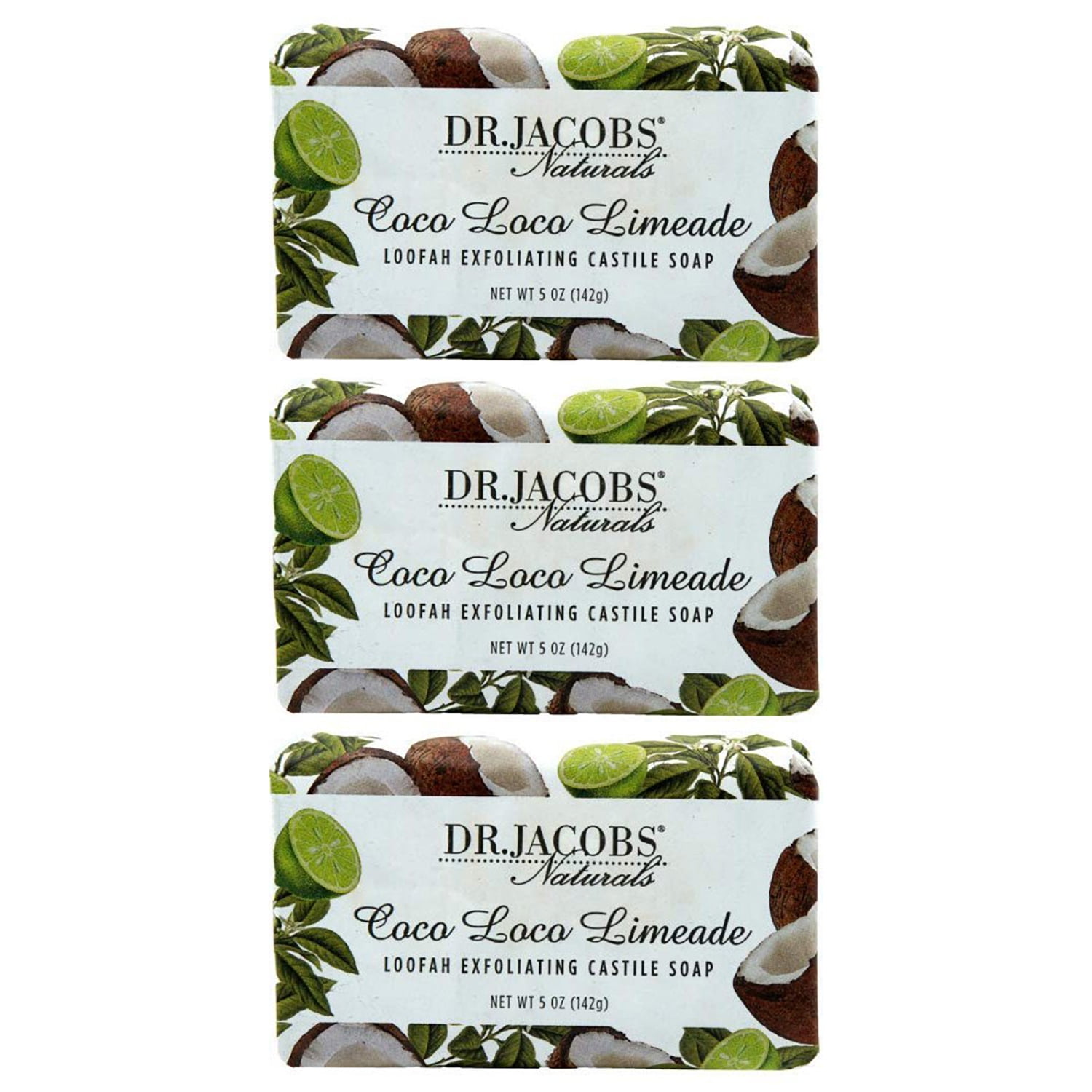 Dr Jacobs Naturals Coco Loco Limeade Castile Bar Soap, Pure Organic ...