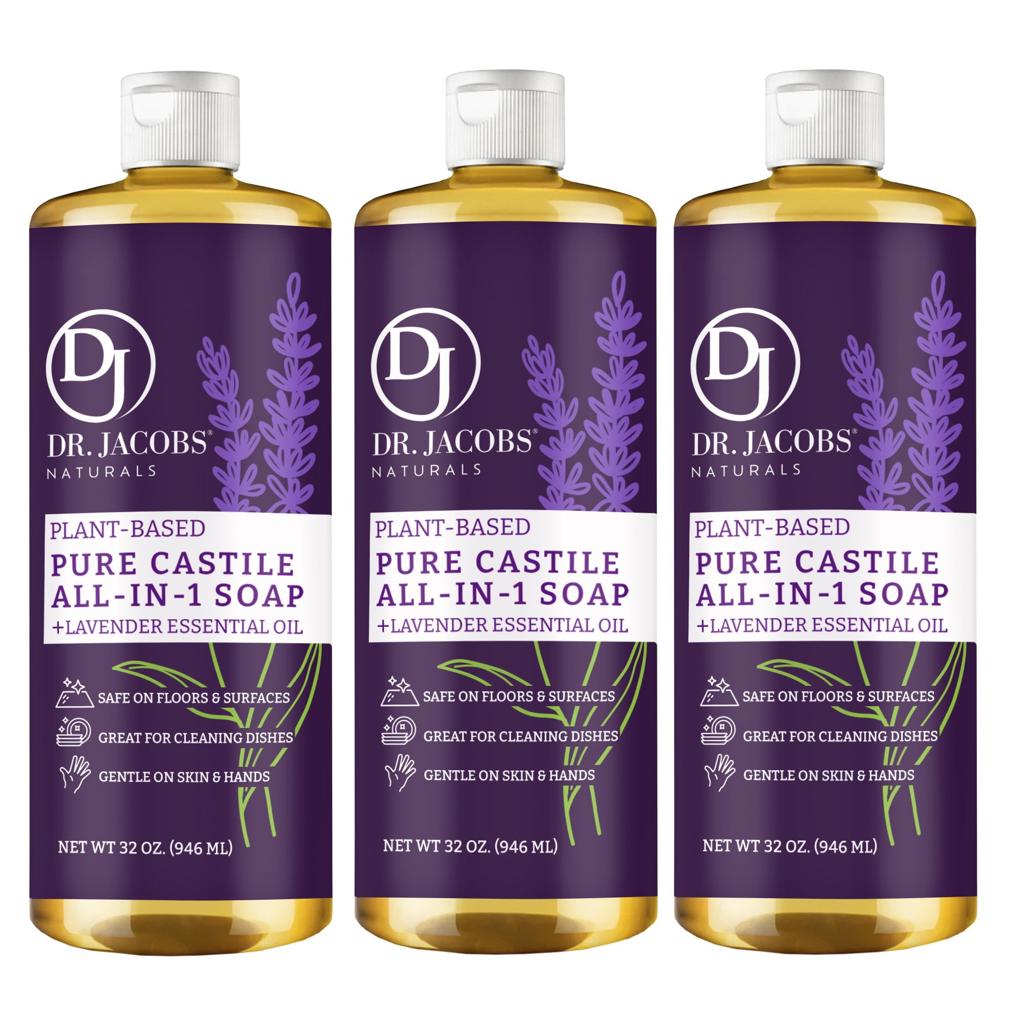 Dr. Jacobs Naturals Lavender Castile Soap All-In-One Cleaner Plant ...