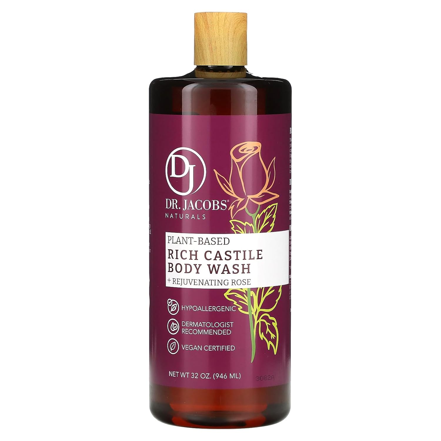 Dr. Jacobs Naturals Pure Castile Liquid Soap Face and Body Wash ...