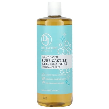 Dr. Jacobs Naturals Peppermint Castile Soap All-In-One Cleaner Plant ...
