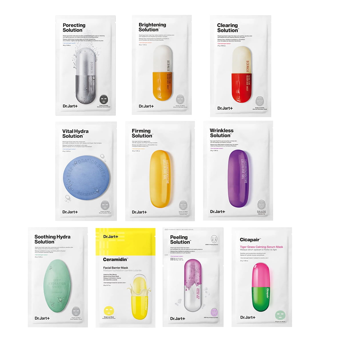 Dr. Jart+ Facial Mask Sheets, Korean Skincare, Moisturizing and ...