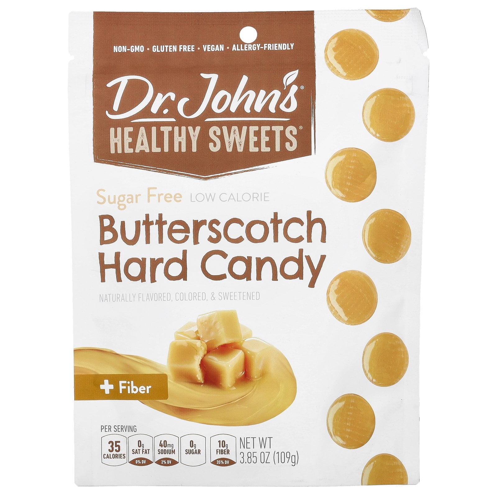 Dr. John's Healthy Sweets Gluten Free, Sugar Free Butterscotch Hard ...