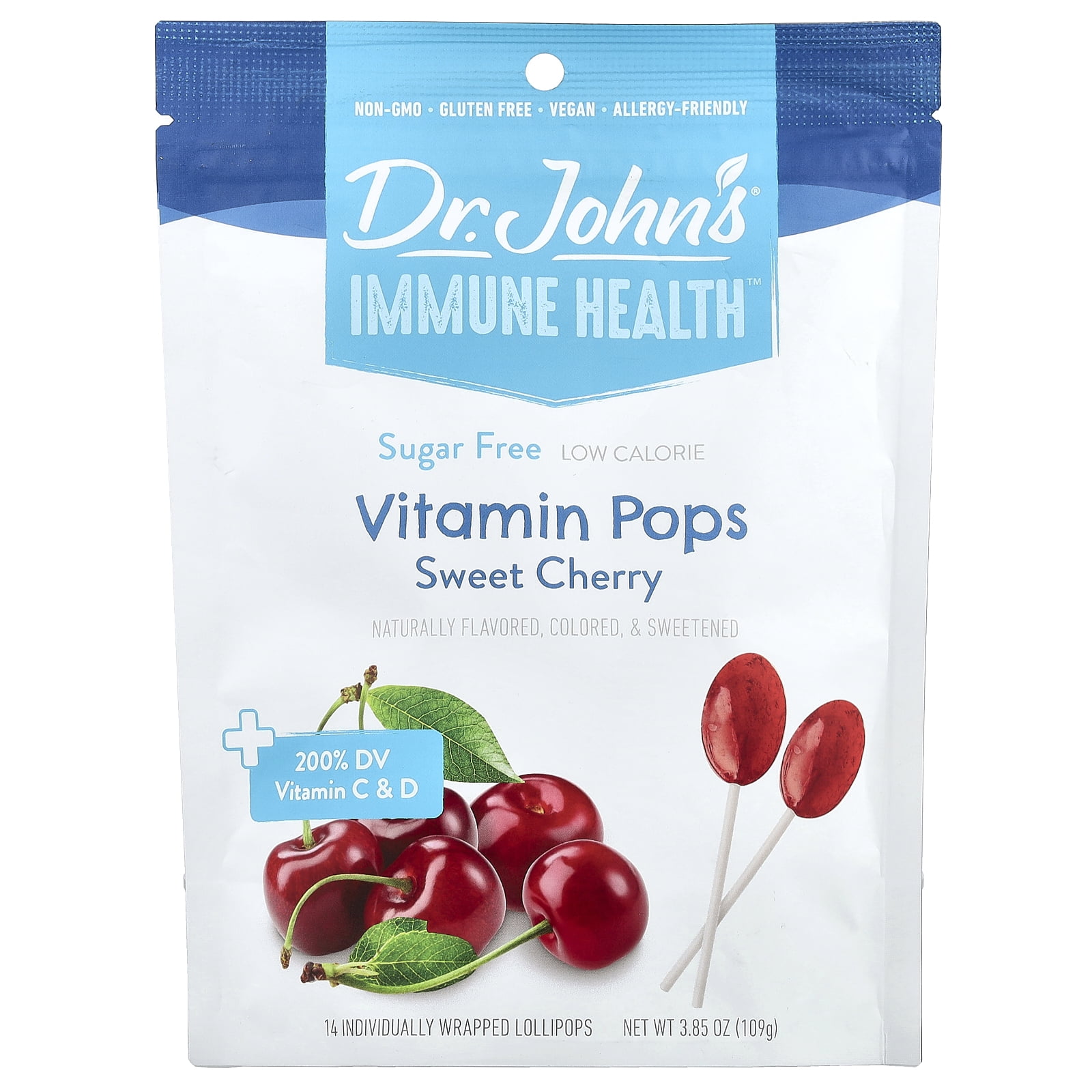 Dr. John's Healthy Sweets Immune Health™, Vitamin Pops, Sweet Cherry ...
