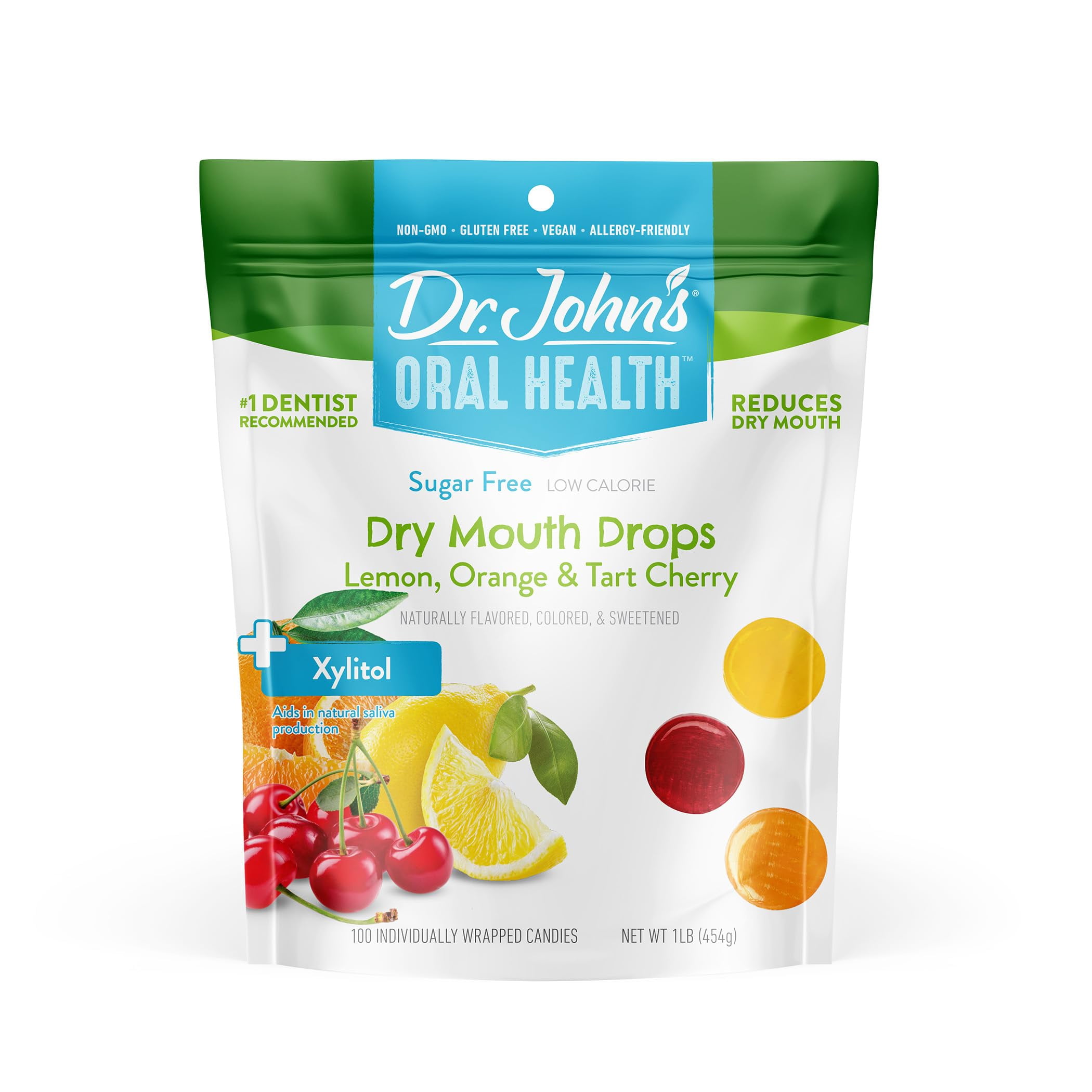 Dr. John’s Oral Health IRF13 Sugar Free Candy, Healthy Dry Mouth Drops ...