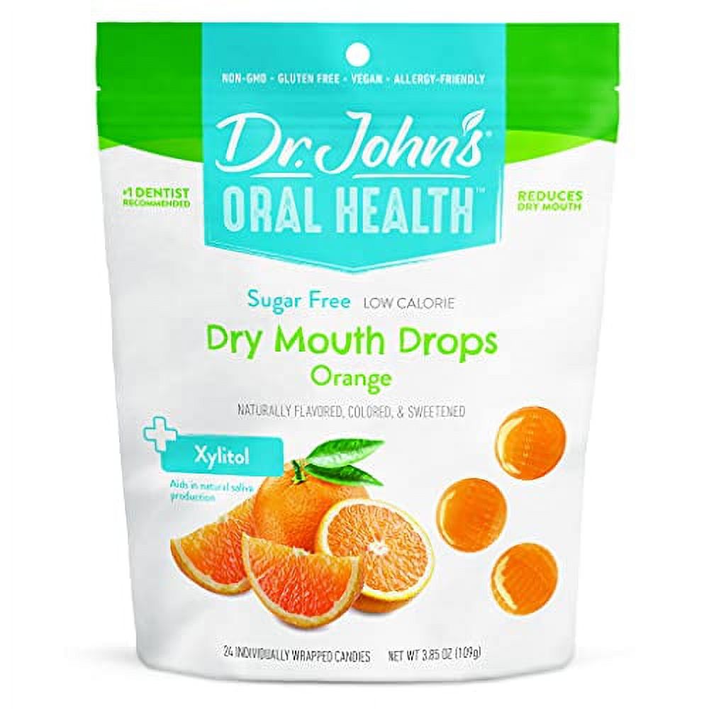 Dr. John's Sugar-Free Oral Health Dry Mouth Drops - Orange (3.85oz ...