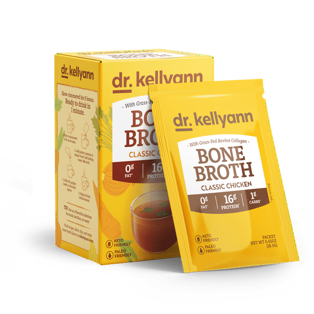 Dr. Kellyann Bone Broth Collagen Powder Packets (7 Servings) – 16g ...