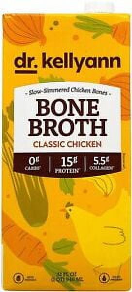 Dr. Kellyann Classic Chicken Bone Broth - 15g protein - 32 oz - Walmart.com