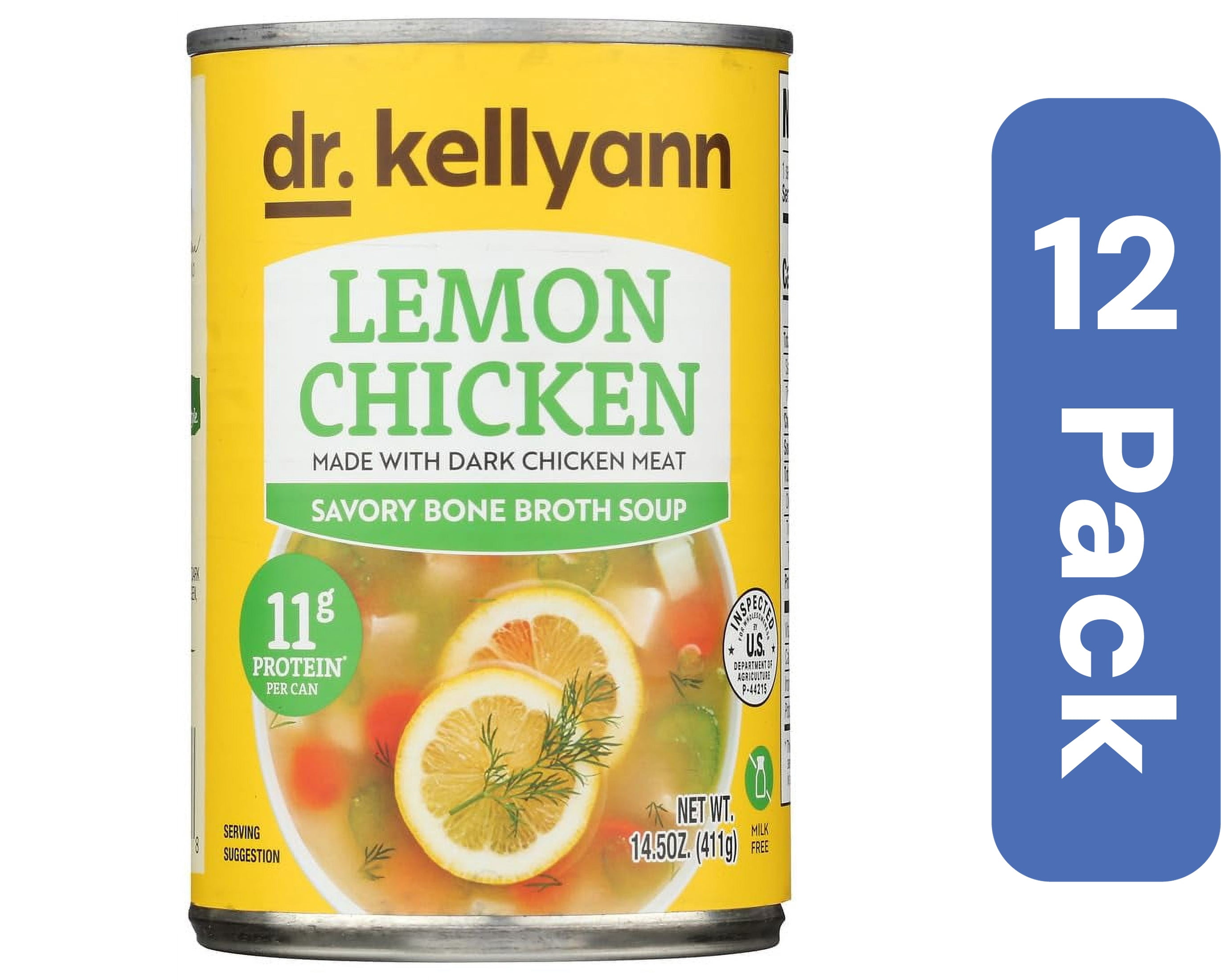 Dr. Kellyann Lemon Chicken Soup 14.5 oz (Pack Of 12) - Walmart.com