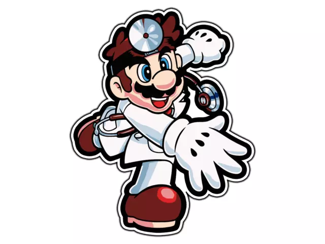 Dr. Mario 2D Waterproof Sticker Phone Decal Water Bottle Stickers Car ...
