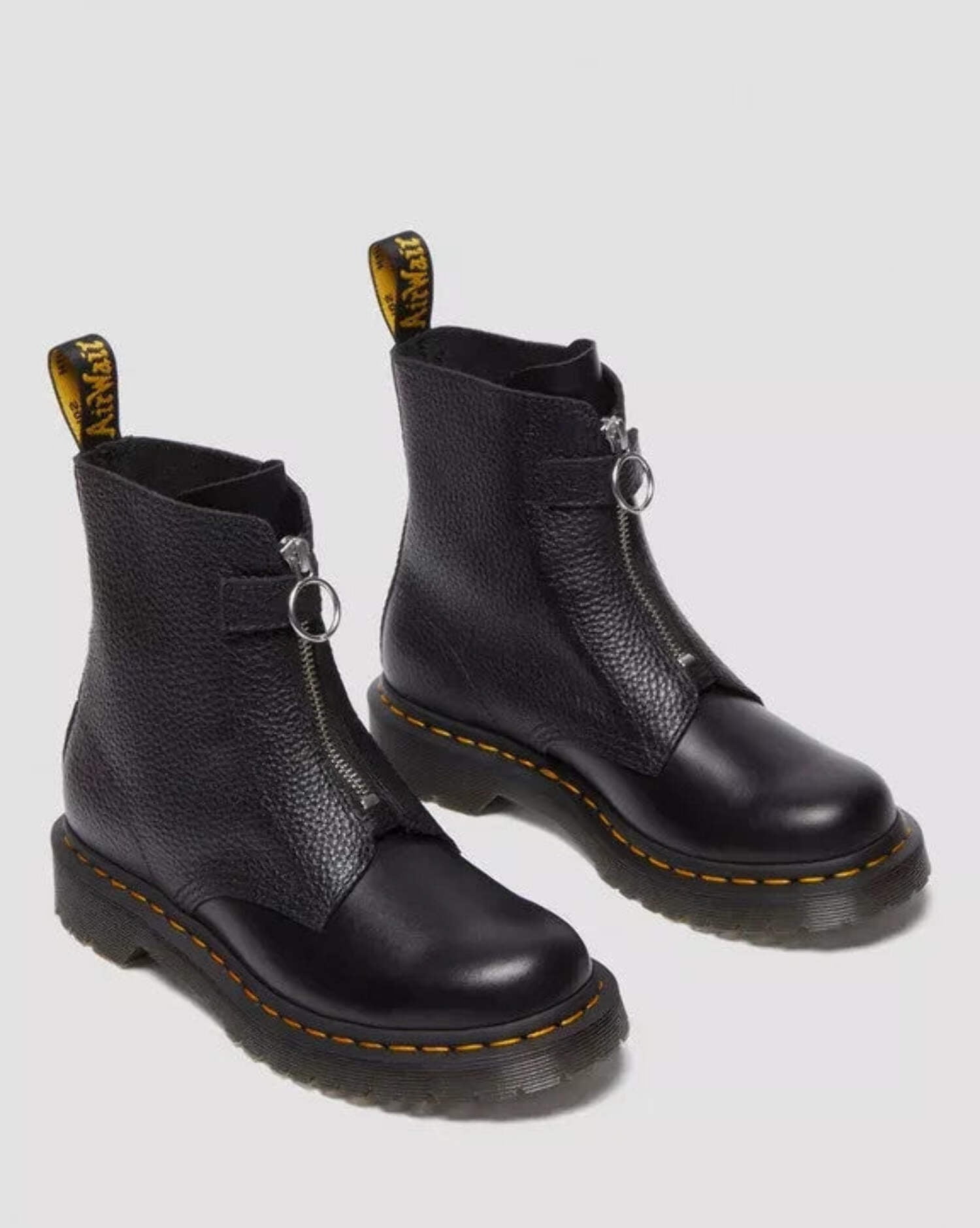 Dr. Martens 1460 32054001 Boots Women's 8 Black Leather Front Zip Ankle ...
