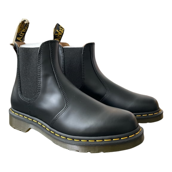 Dr. Martens Women's Flora Chelsea Boot, Polished Leather, Elastic ...