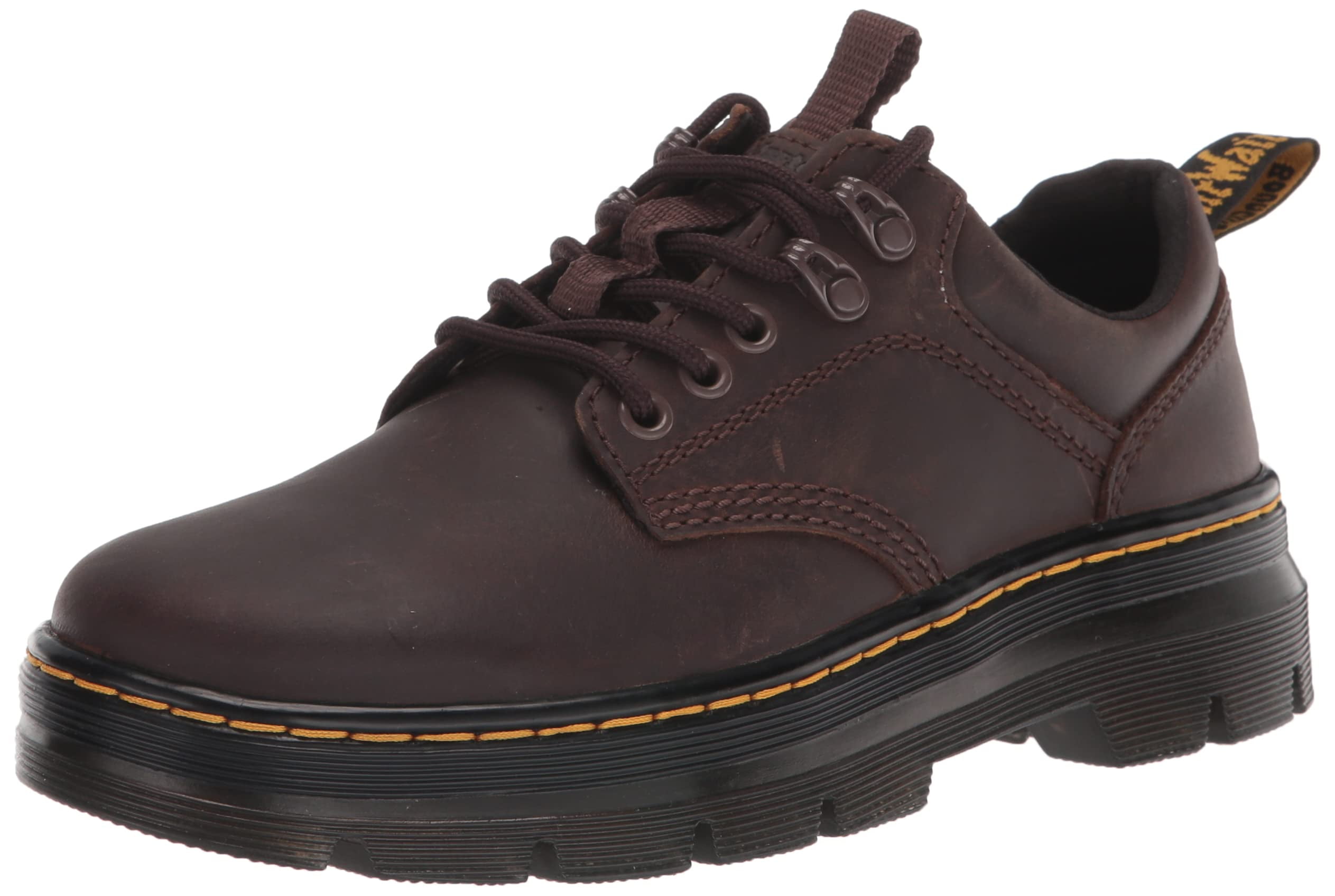 Dr. Martens Unisex 5 Tie Shoe Reeder Leather, Dark Brown Crazy Horse, 7 ...