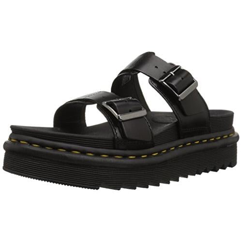 Dr. Martens Womens Myles Slides Leather Sandals Flip Flops Docs Martins ...