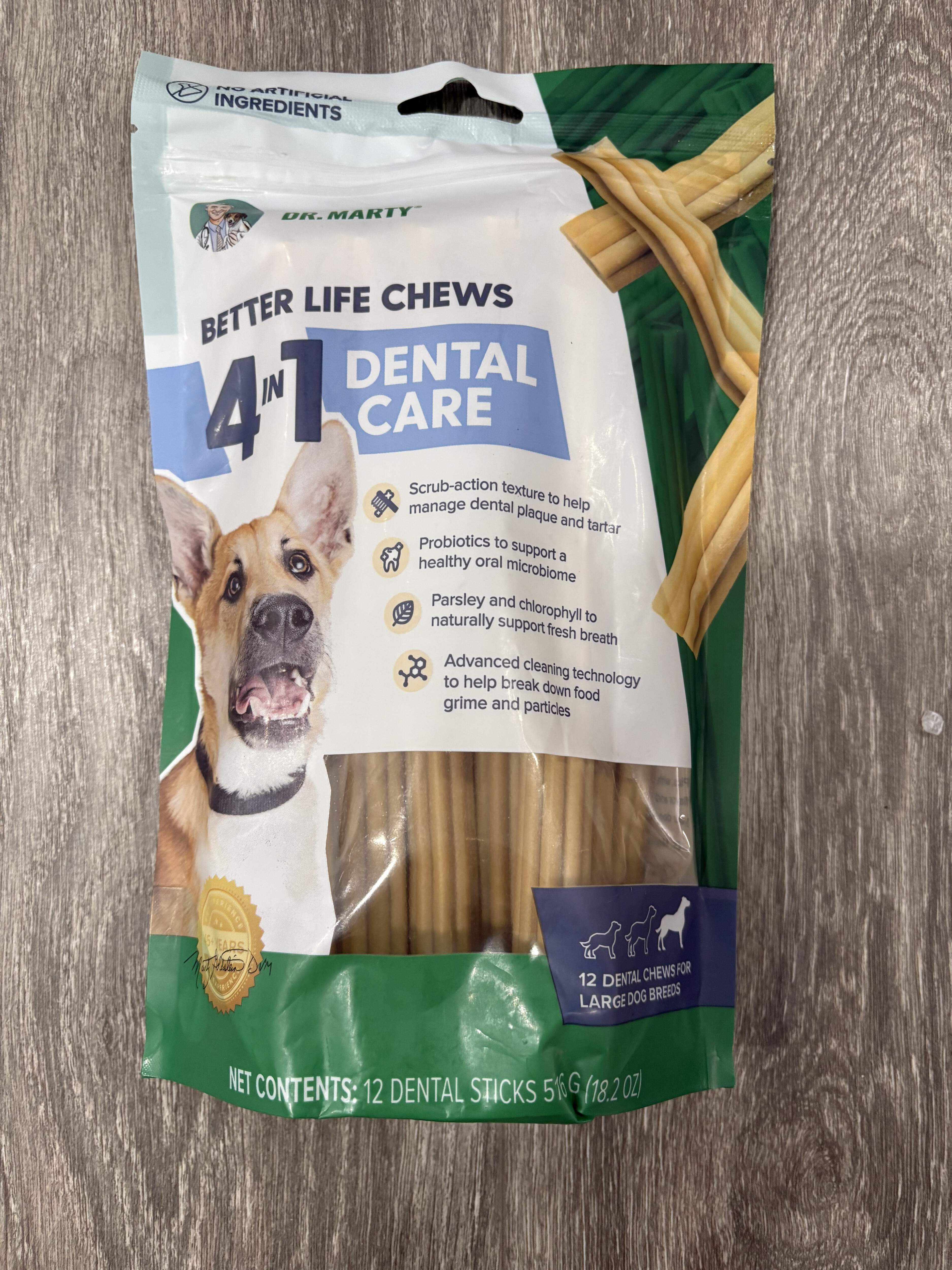 Dr. Marty Better Life Chews 4-in-1 Dental Care For Large Dogs (60+ LBS ...