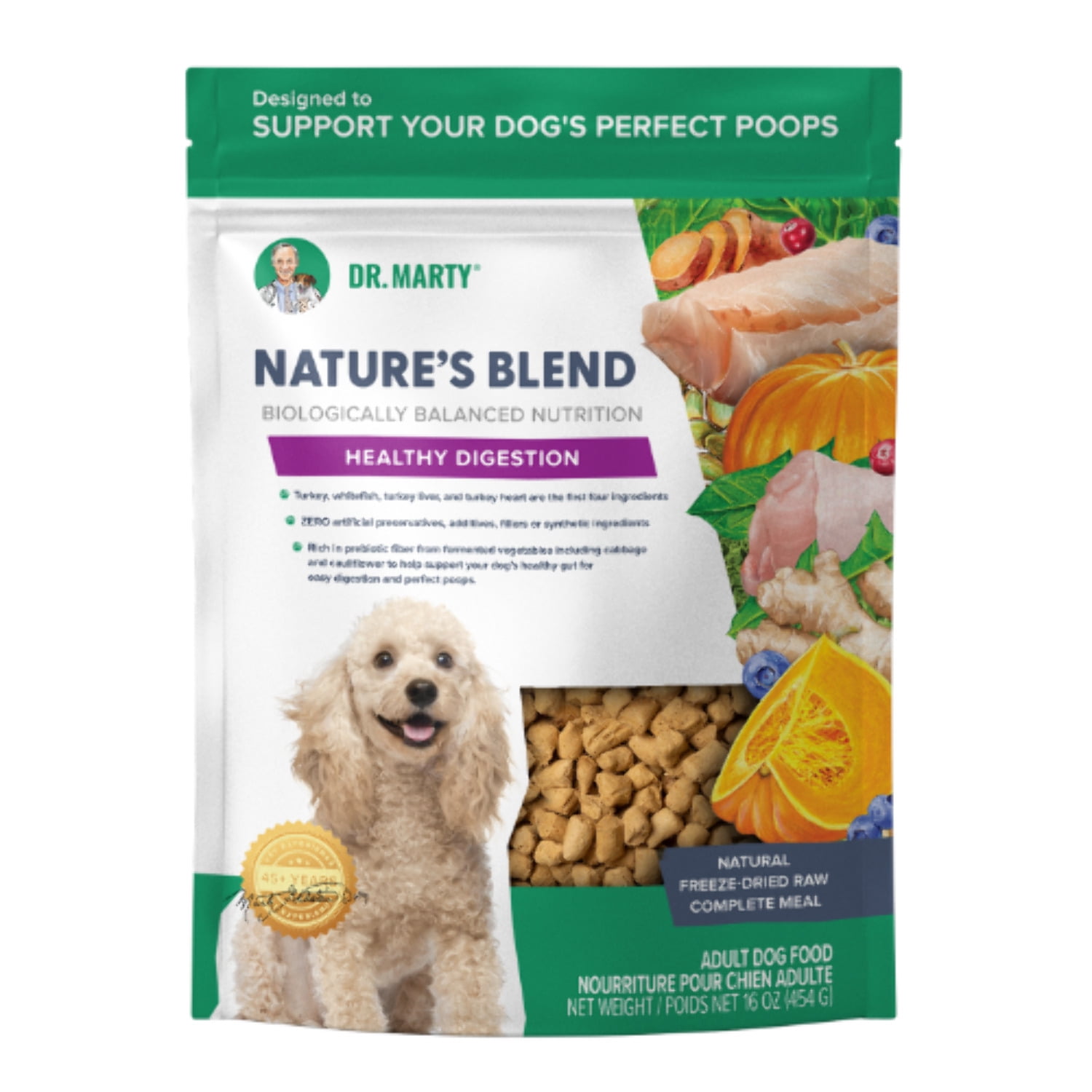 Dr Marty Nature’s Blend Healthy Digestion Freeze-Dried Raw Dog Food ...