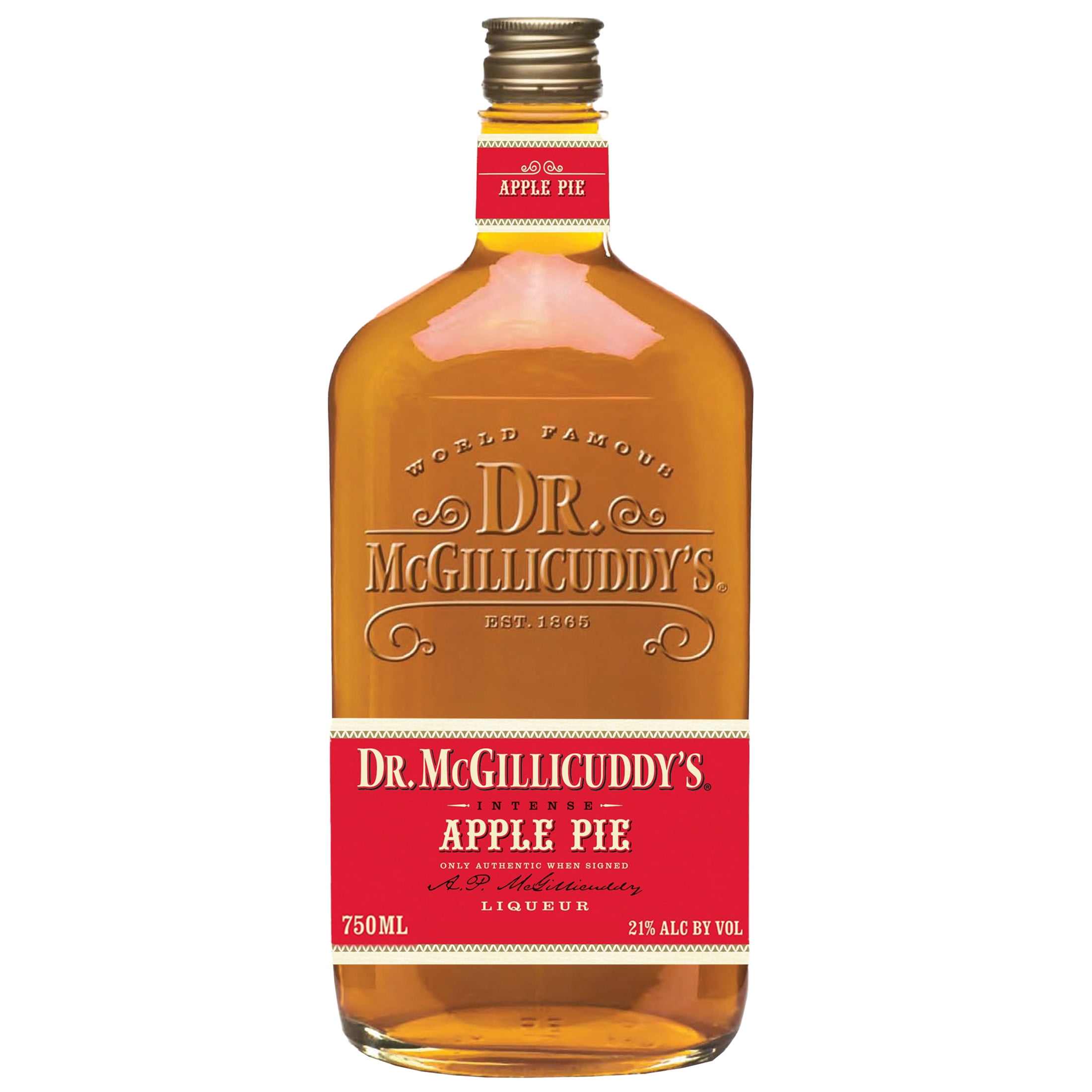 Dr. McGillicuddy’s Apple Pie Liqueur, 750ml Liquor, 21% Alcohol ...