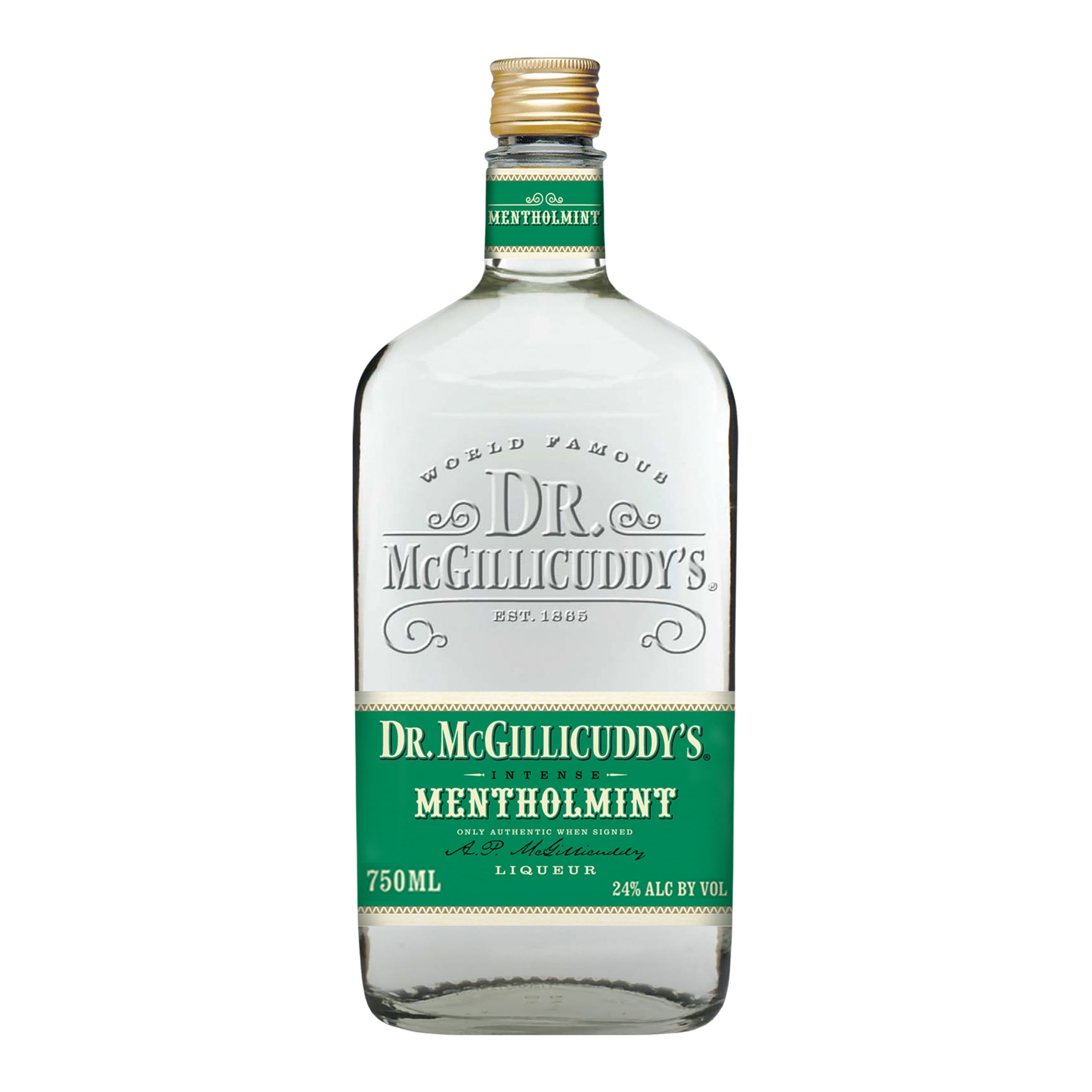 Dr. McGillicuddy’s Mentholmint Liqueur, 750ml Liquor, 24% Alcohol ...