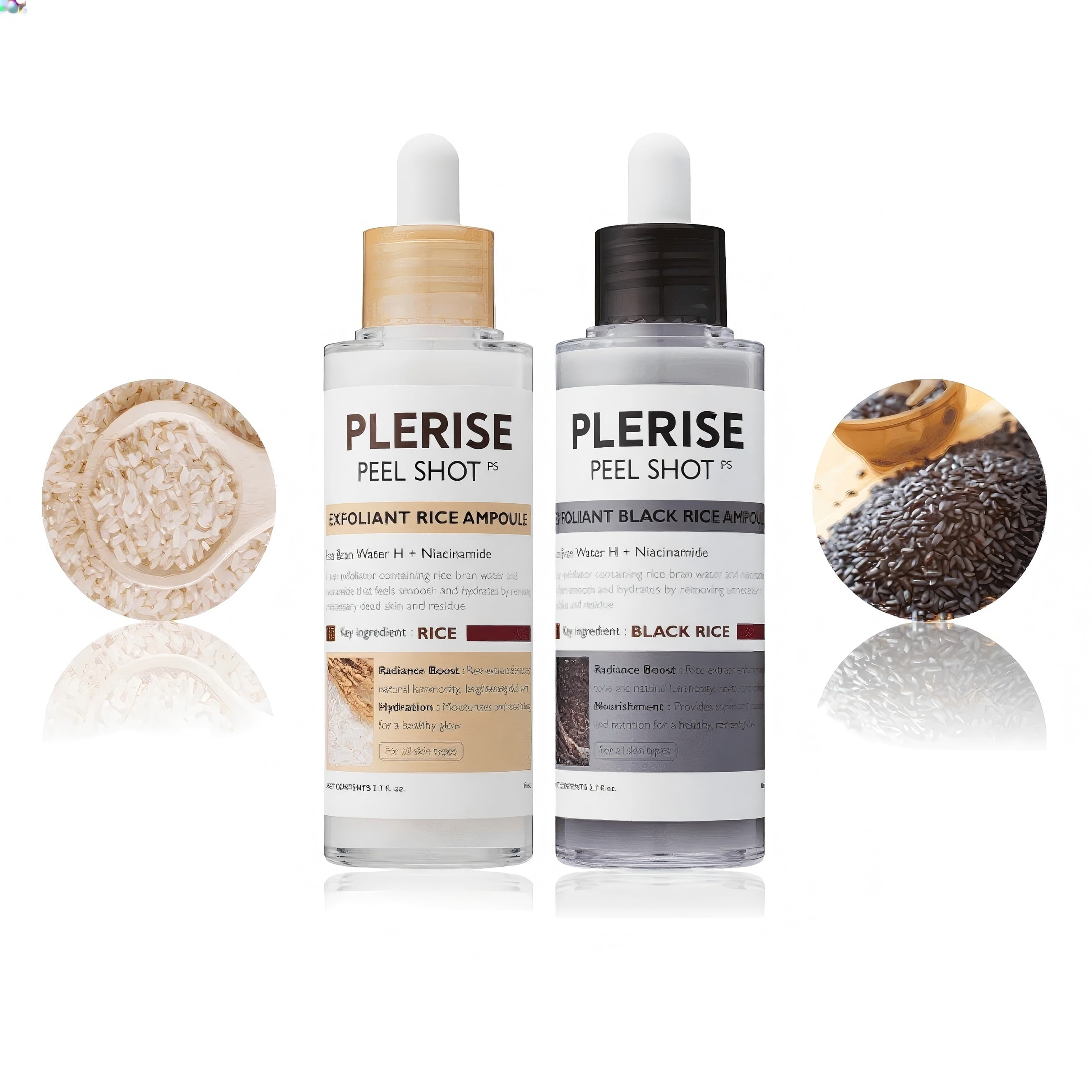 Dr.Me@laxin Peel Shot Glow Black Rice Peeling + White Rice Peeling - Walmart.com