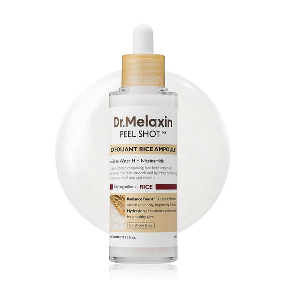 Dr. Melaxin Peel Shot Glow White Rice Peeling Ampoule, Soft Exfoliating ...