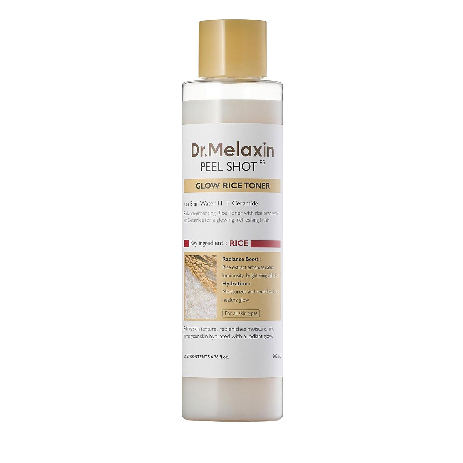 Dr.Melaxin Peel Shot Glowe Rice Toner 200ml Hydrated Skin Cleansing ...