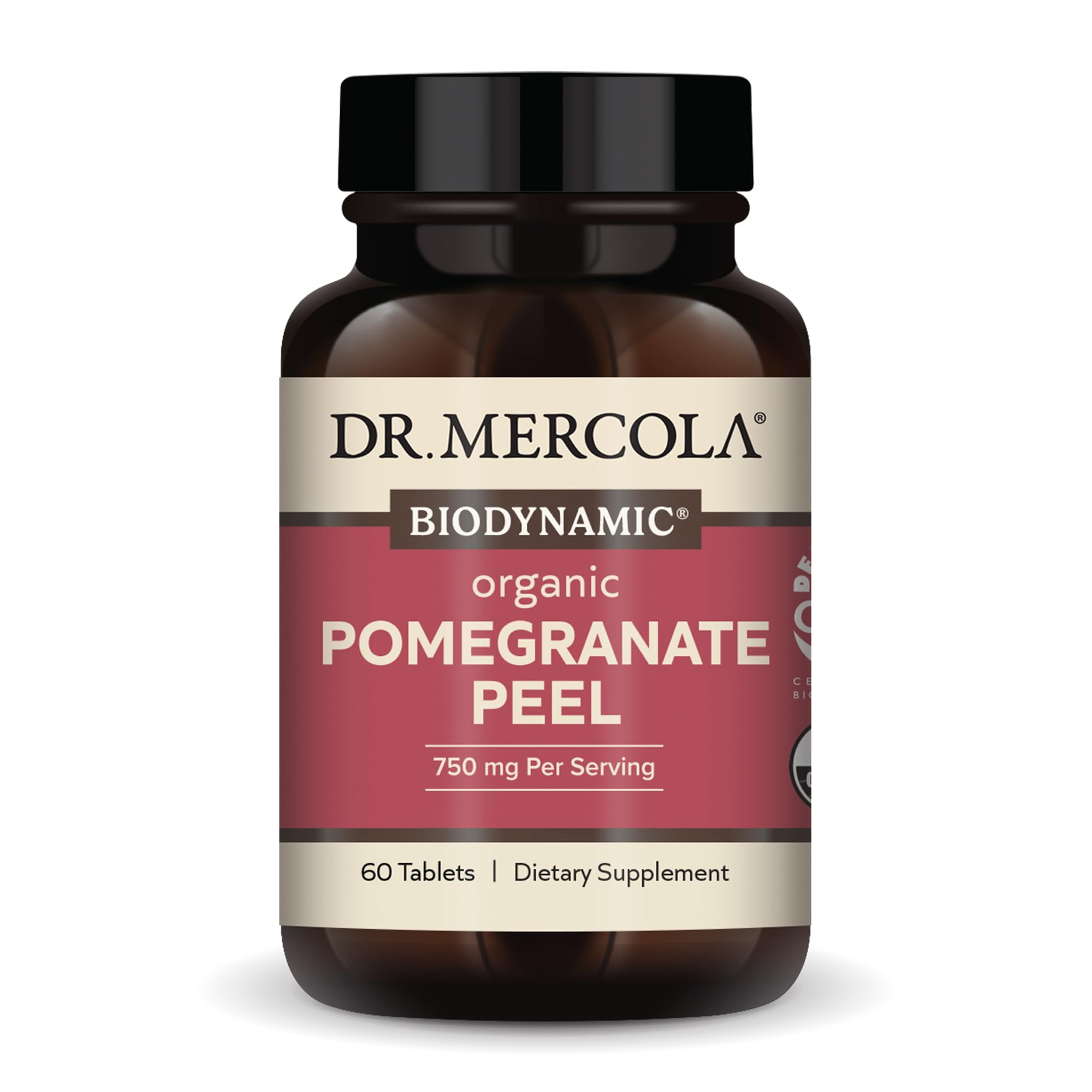 Dr. Mercola Biodynamic Organic Pomegranate Peel, 30 Servings (60 ...