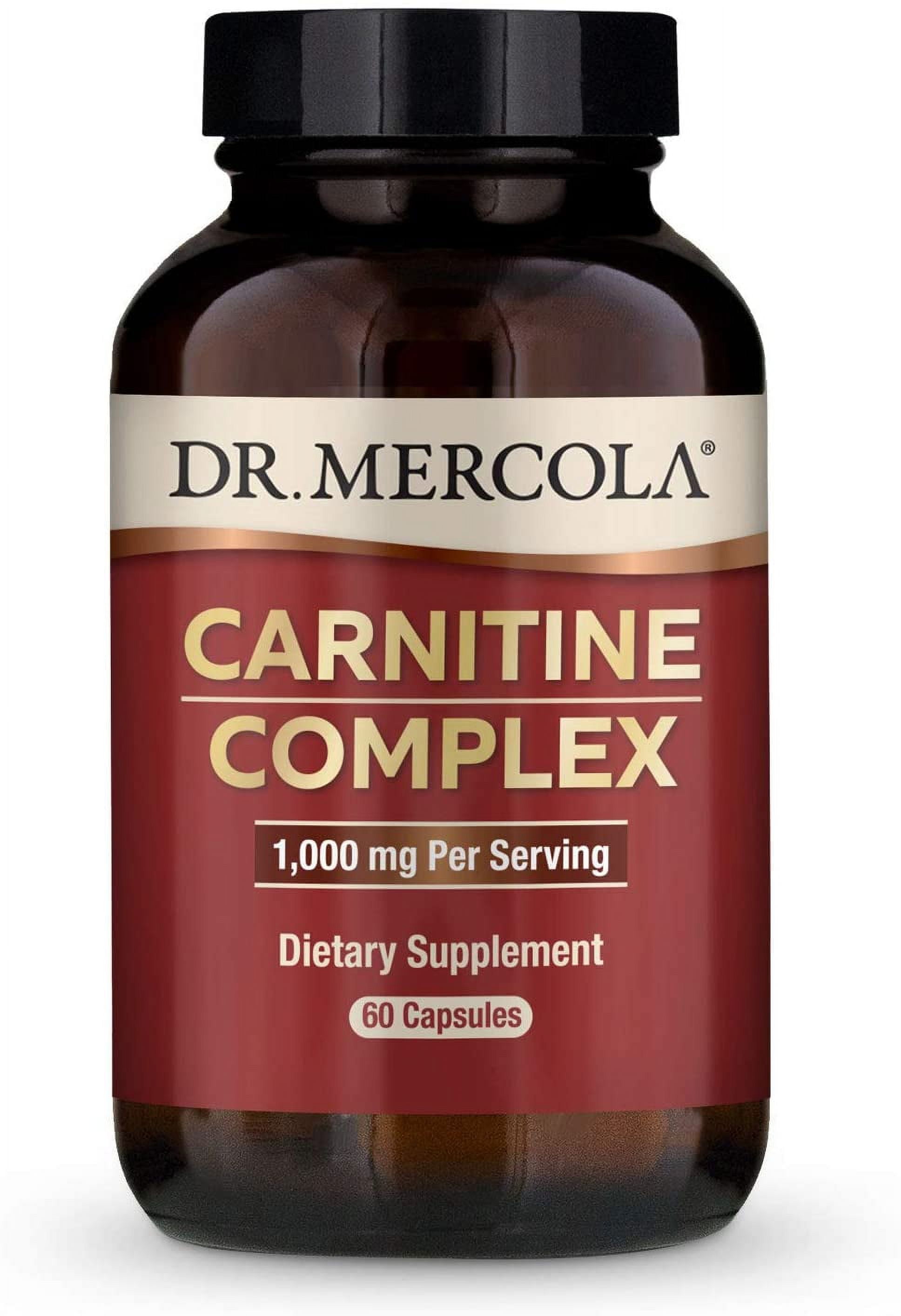 Dr. Mercola Carnitine Complex Dietary Supplement, 60 Capsules (30 ...