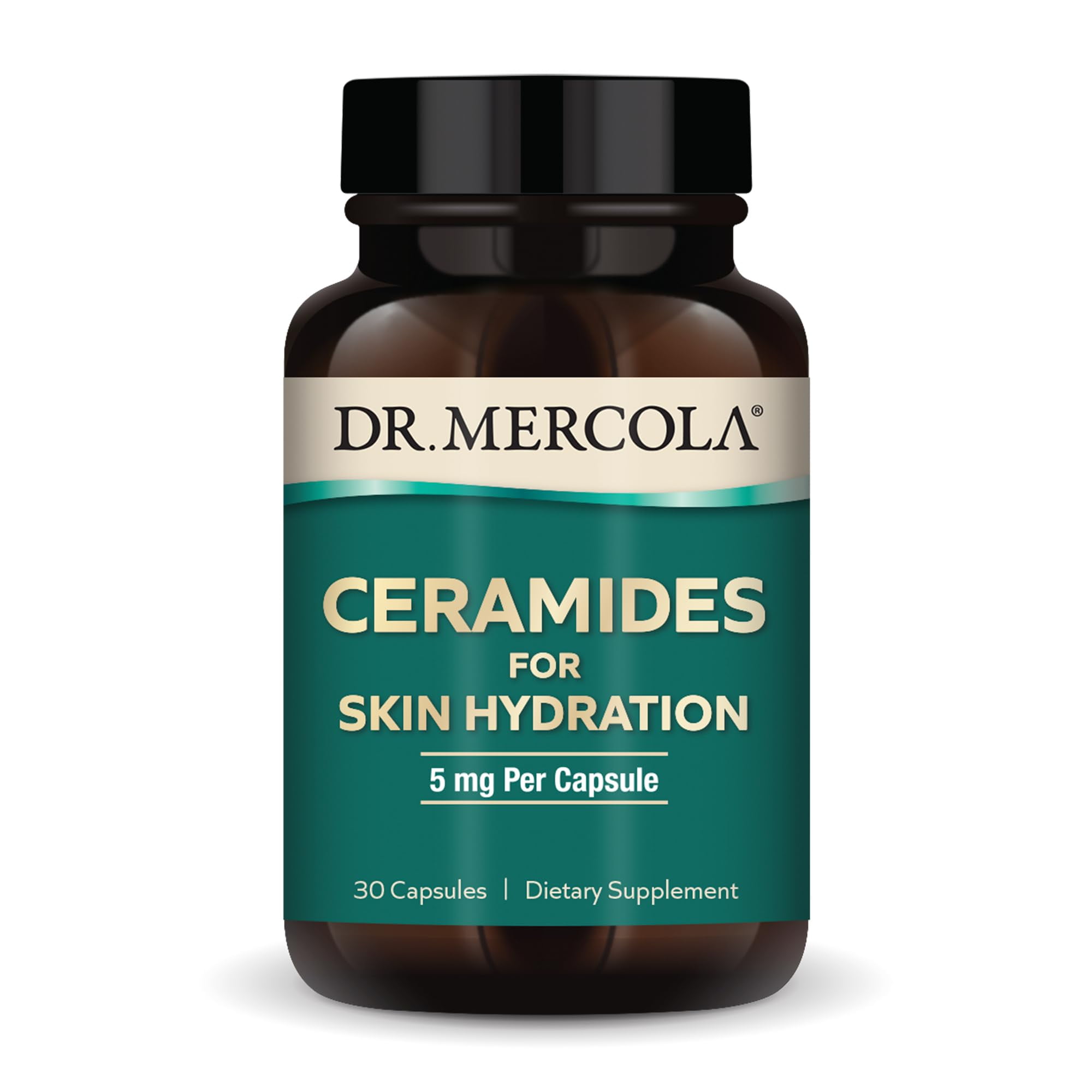 Dr. Mercola Ceramides for Skin Hydration, 30 Servings (30 Capsules), 5 ...