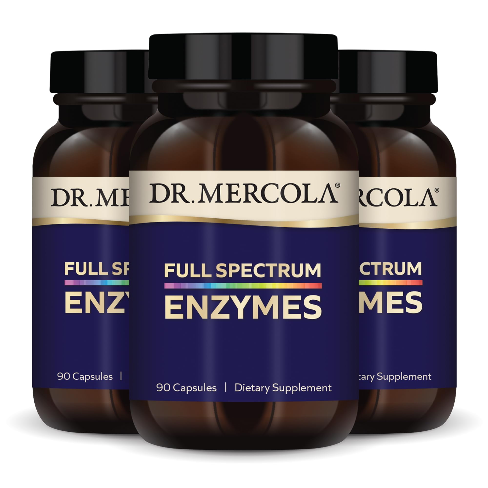 Dr. Mercola, Full Spectrum Enzymes Dietary Supplement, 270 Servings, 3 ...