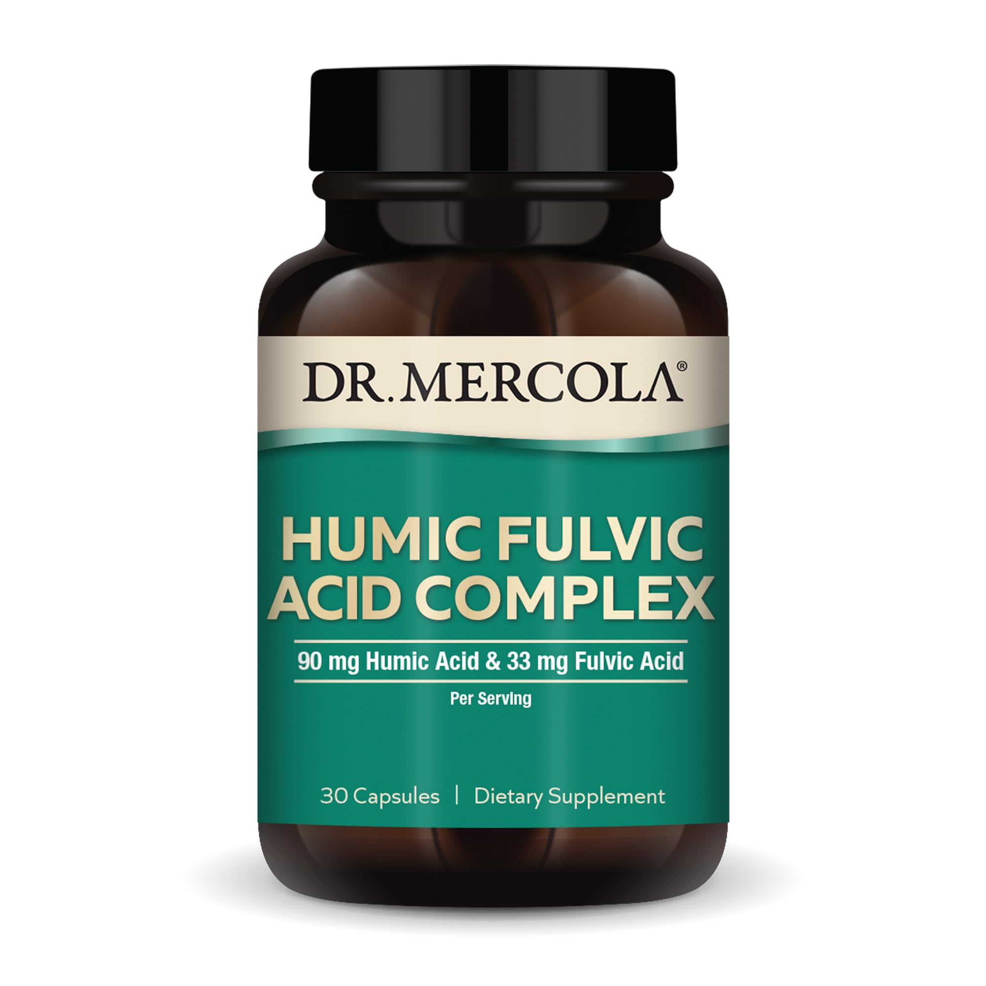 Dr. Mercola Humic Fulvic Acid Complex, 90mg Humic Acid & 33mg Fulvic Acid Per Serving, 30 ...