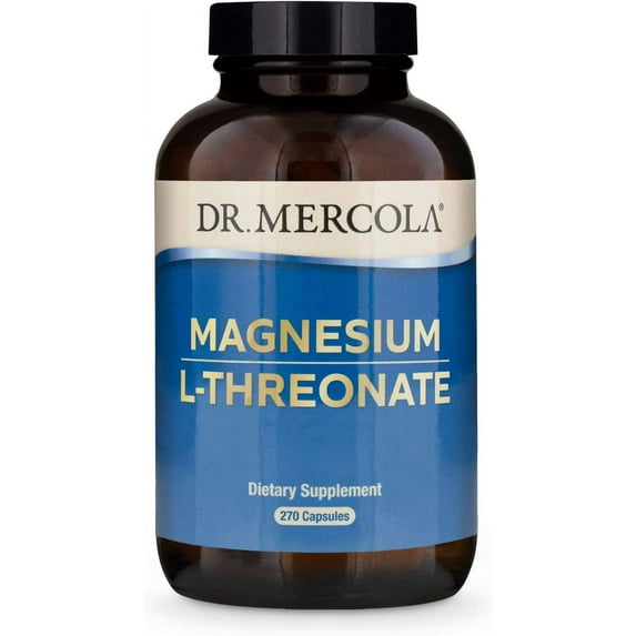 Dr. Mercola Magnesium L-Threonate, 2,000 mg, 90 Servings, 270 Capsules ...