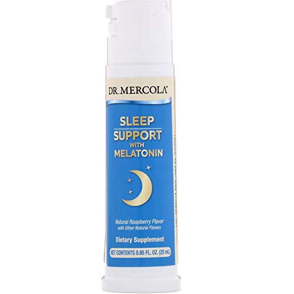 Dr. Mercola Melatonin Sleep Support Spray, Natural Raspberry, 25 mL ...