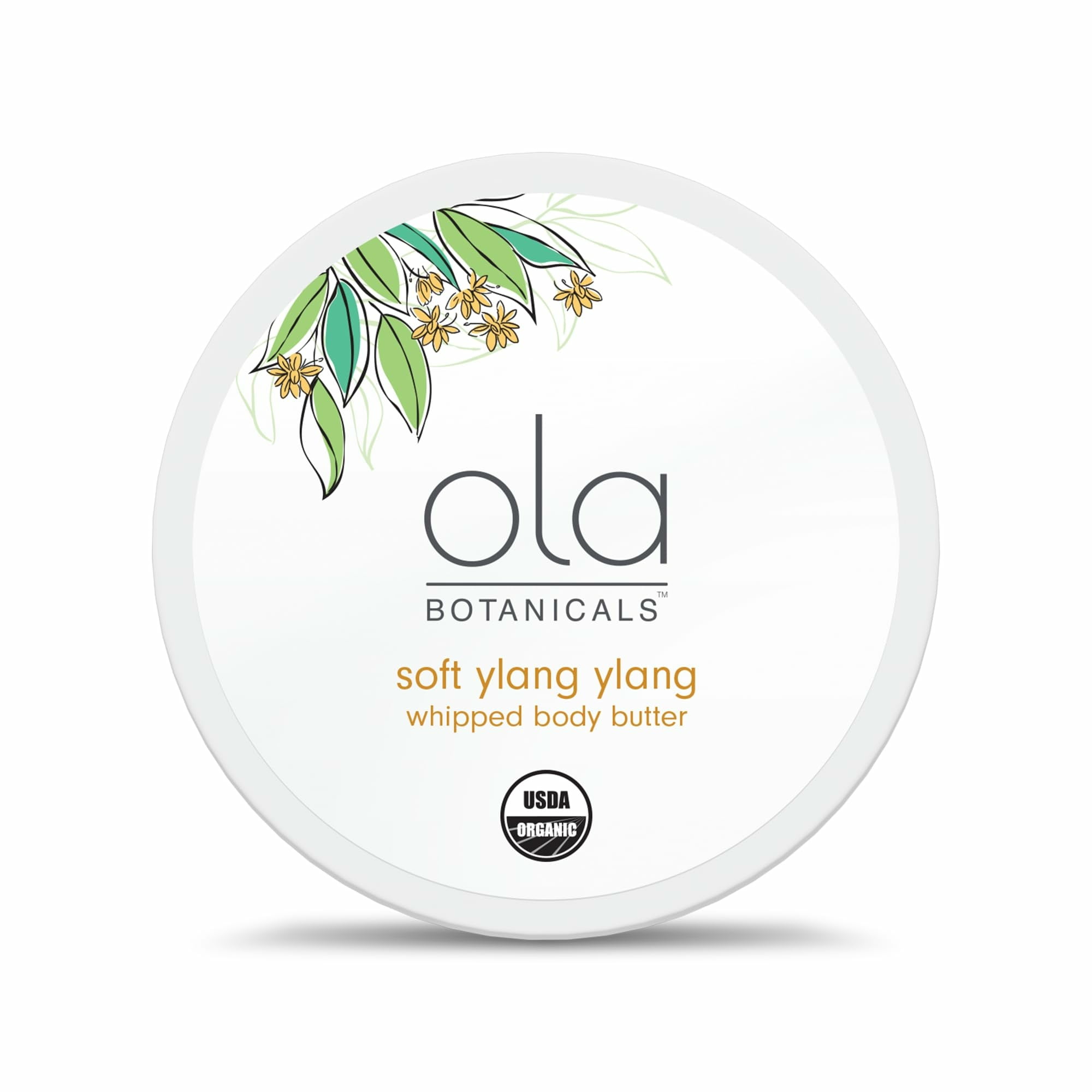 Dr. Mercola Ola Botanical Soft Ylang Ylang Whipped Body Butter, 4 Oz. (113 g), Deeply Hydrate ...