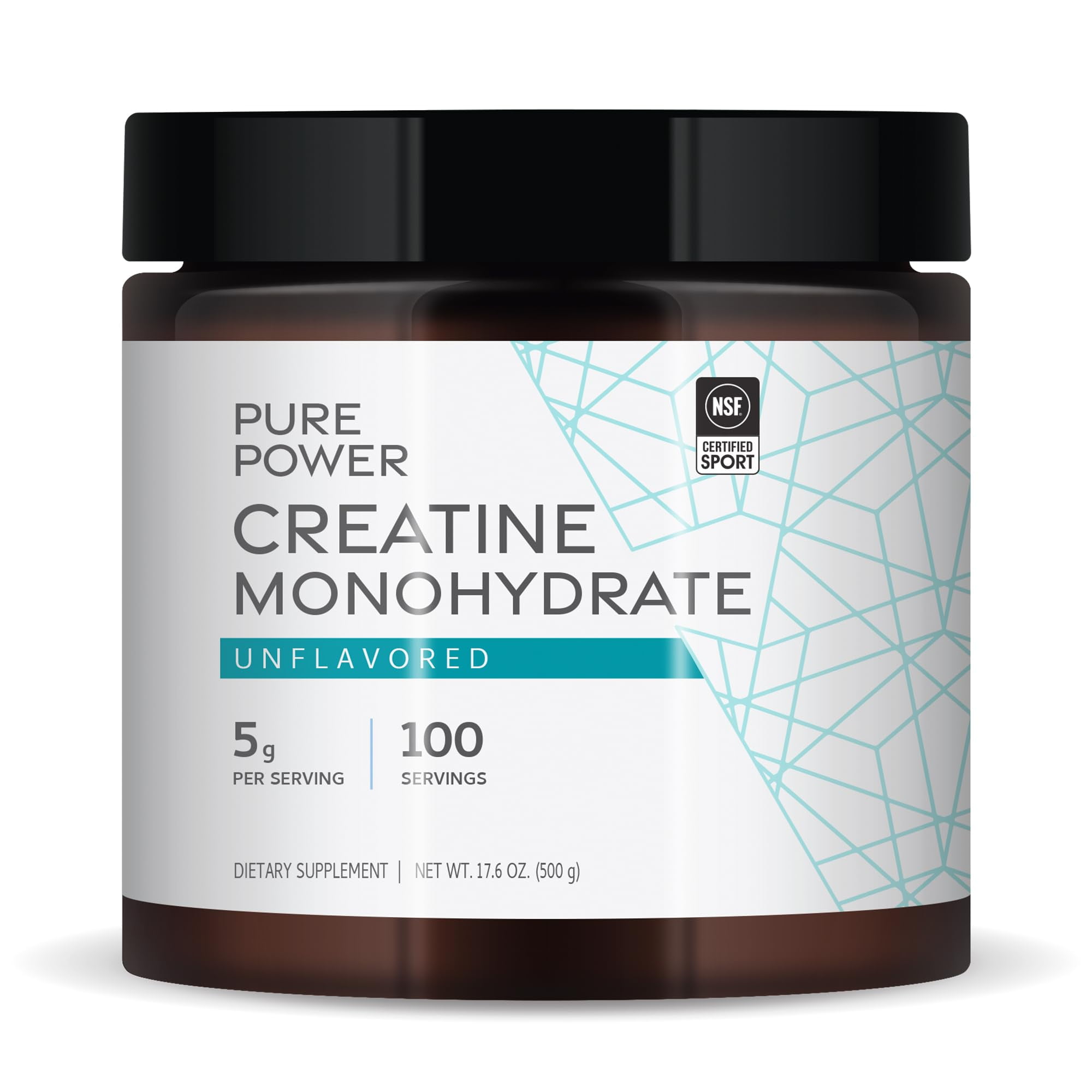 Dr. Mercola Pure Power Creatine Monohydrate, Unflavored, 17.6 oz (500 g ...