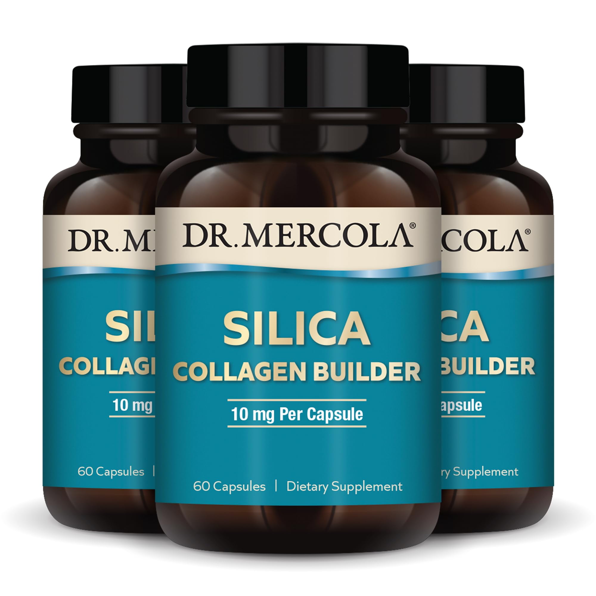 Dr. Mercola Silica Collagen Builder, 90 Servings (180 Capsules ...