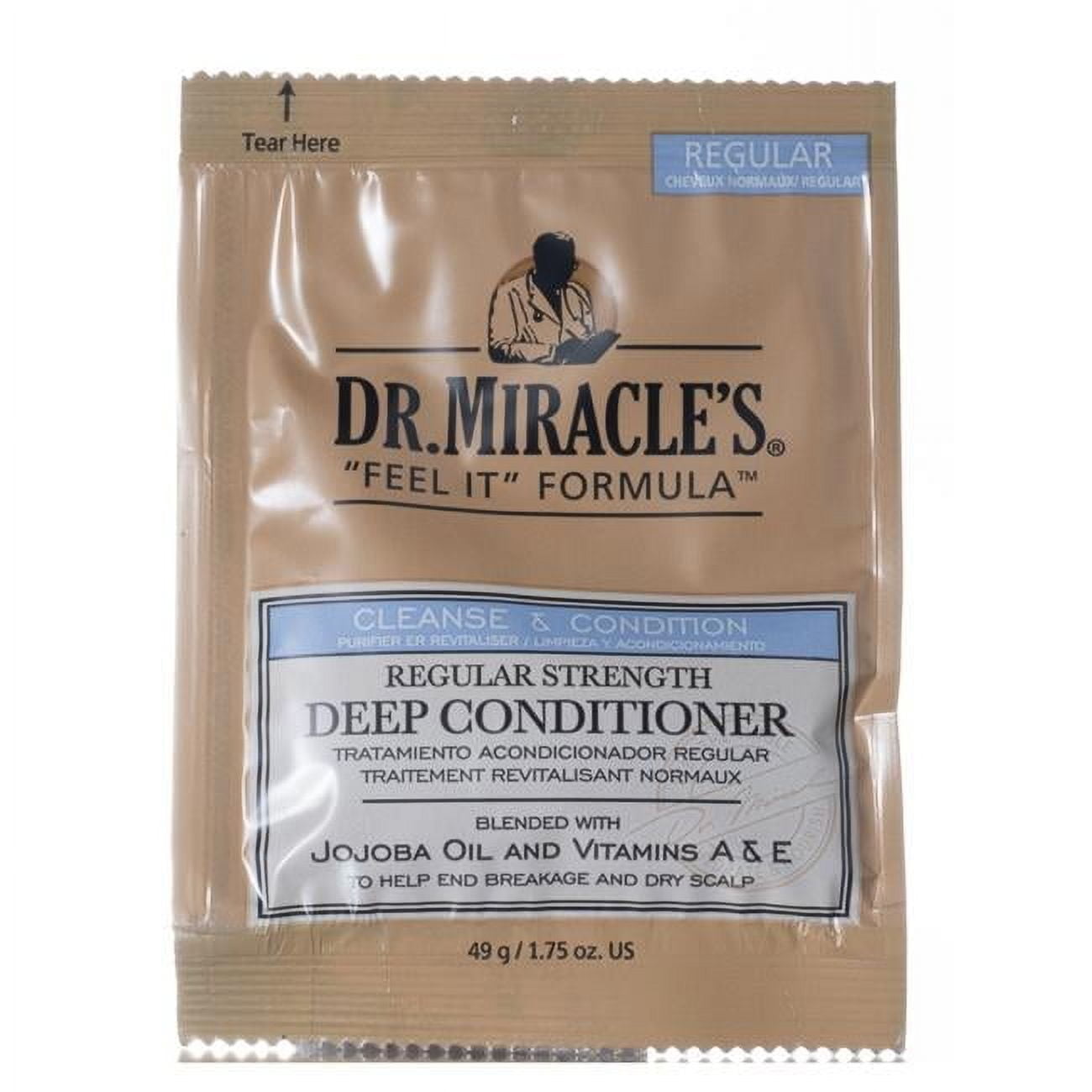 Dr. Miracles Regular Strength Deep Conditioner Packett, Repairing, Dry ...