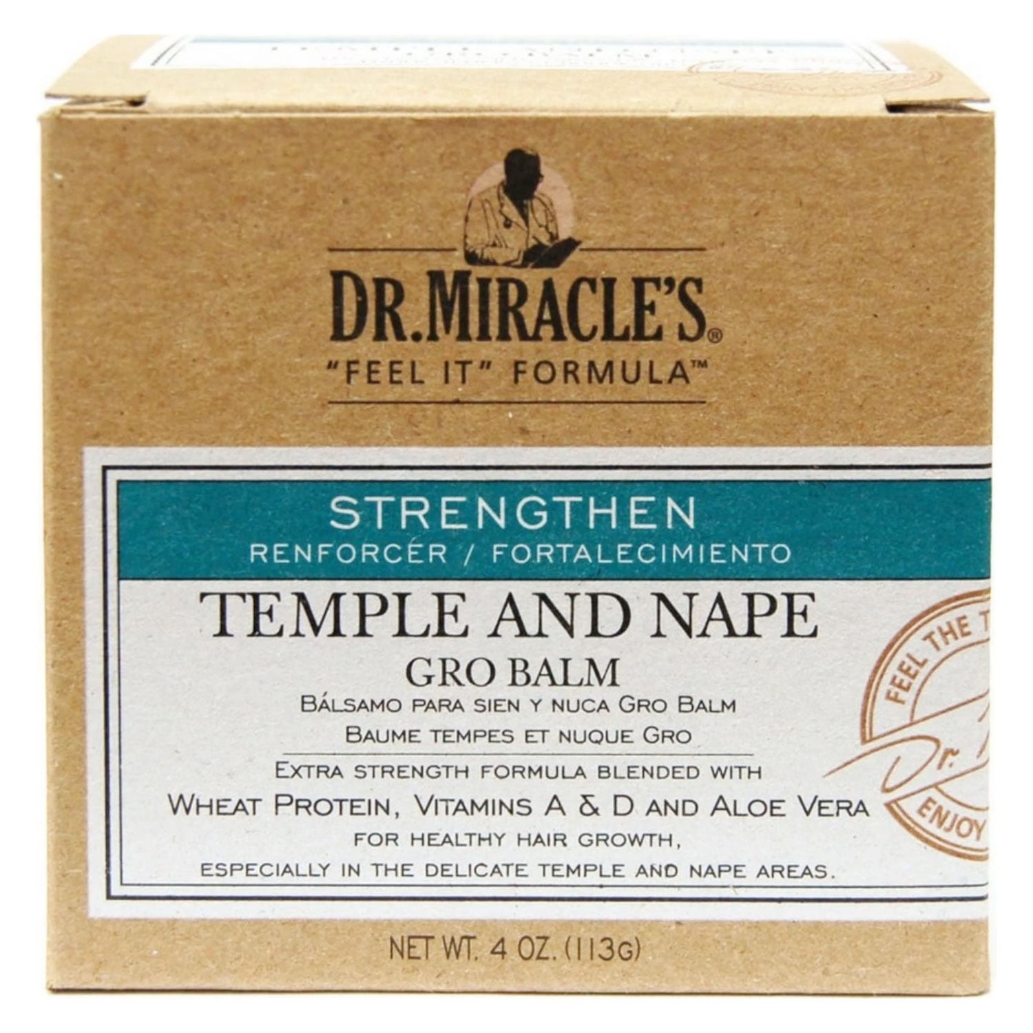 Dr. Miracles Strengthen Temple & Nape Gro Balm 4 Oz.,Pack of 3 ...